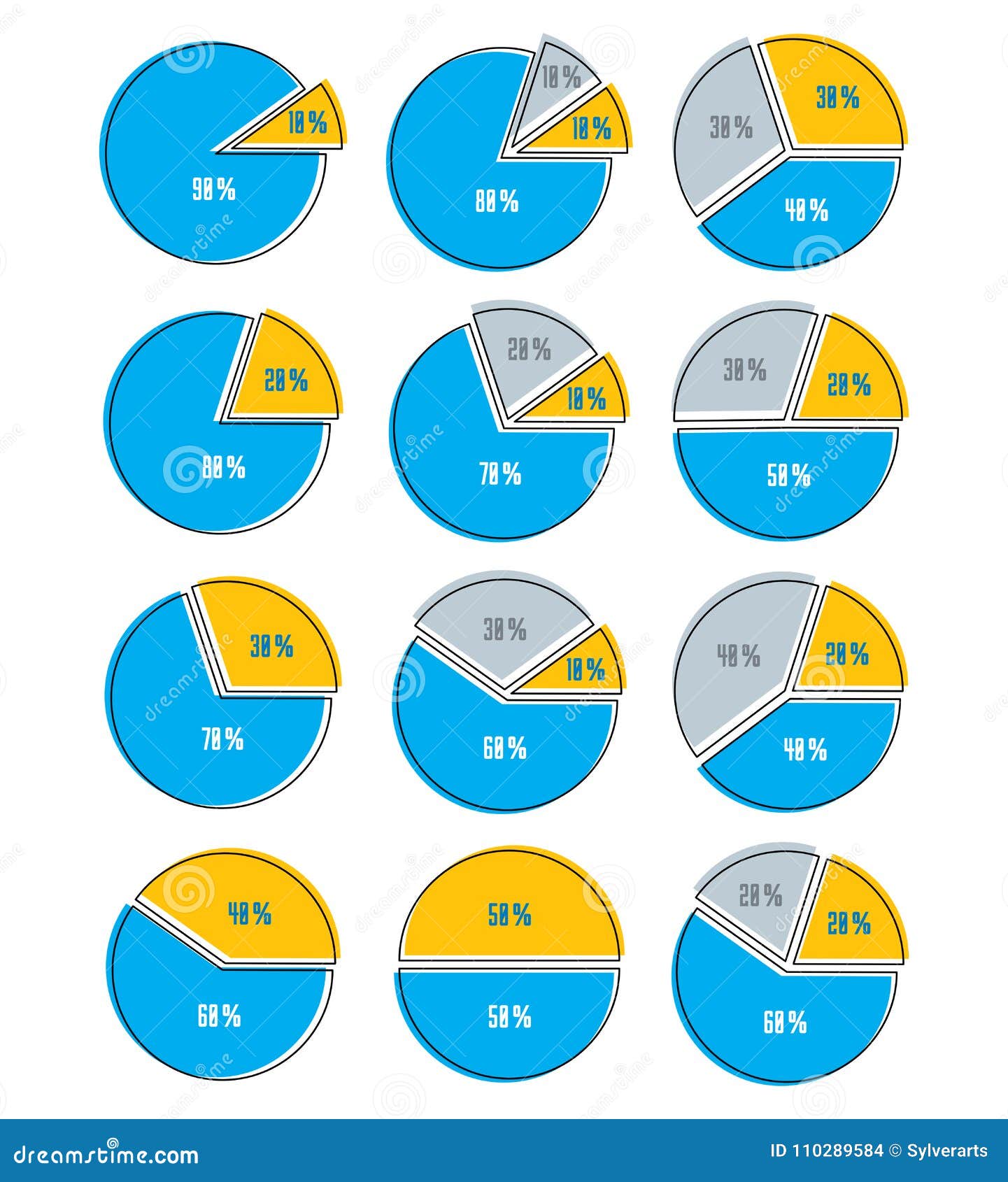 Circular Diagrams With Symbol Vector Illustration | CartoonDealer.com ...