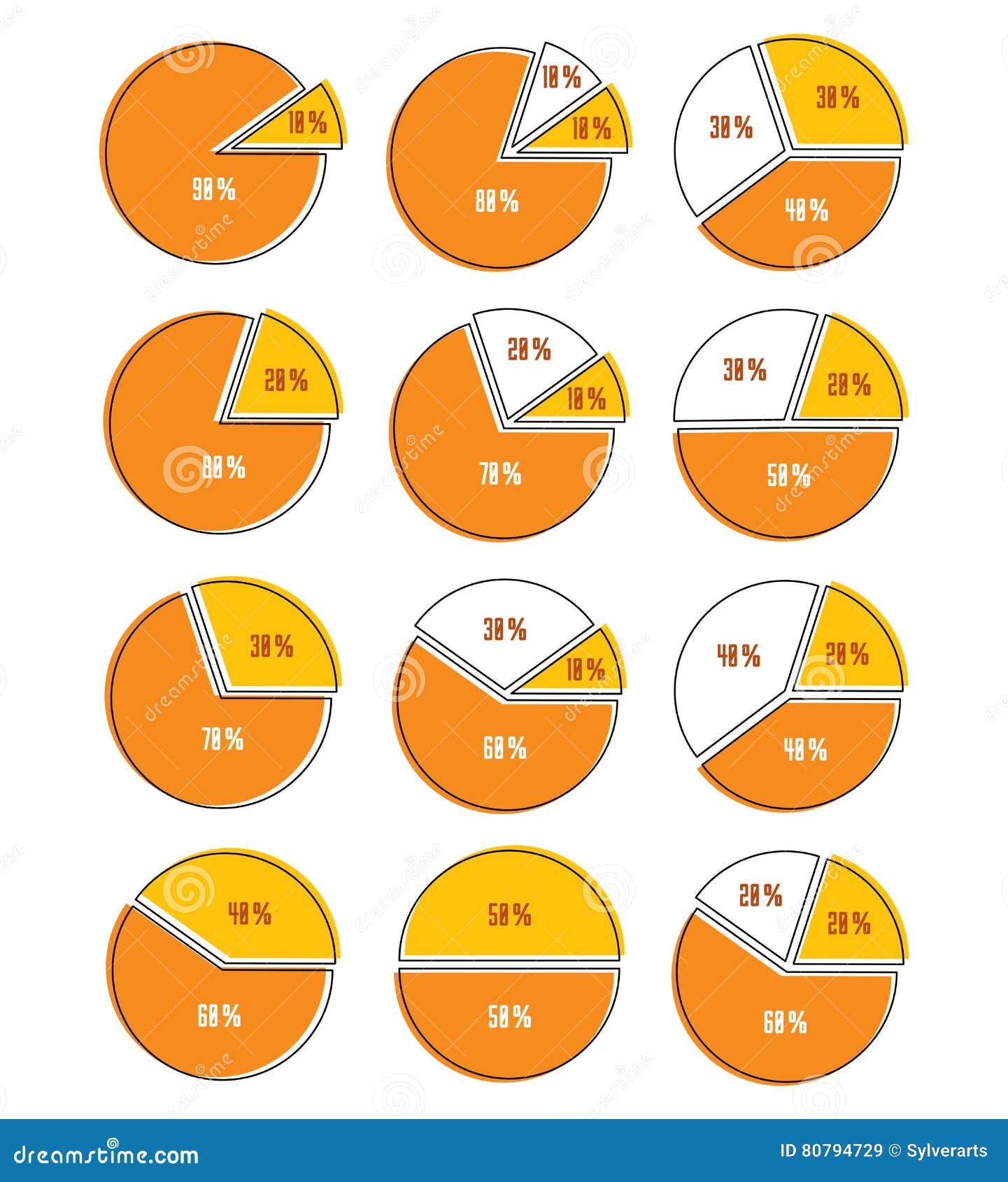 Circular Diagrams With Symbol Vector Illustration | CartoonDealer.com ...
