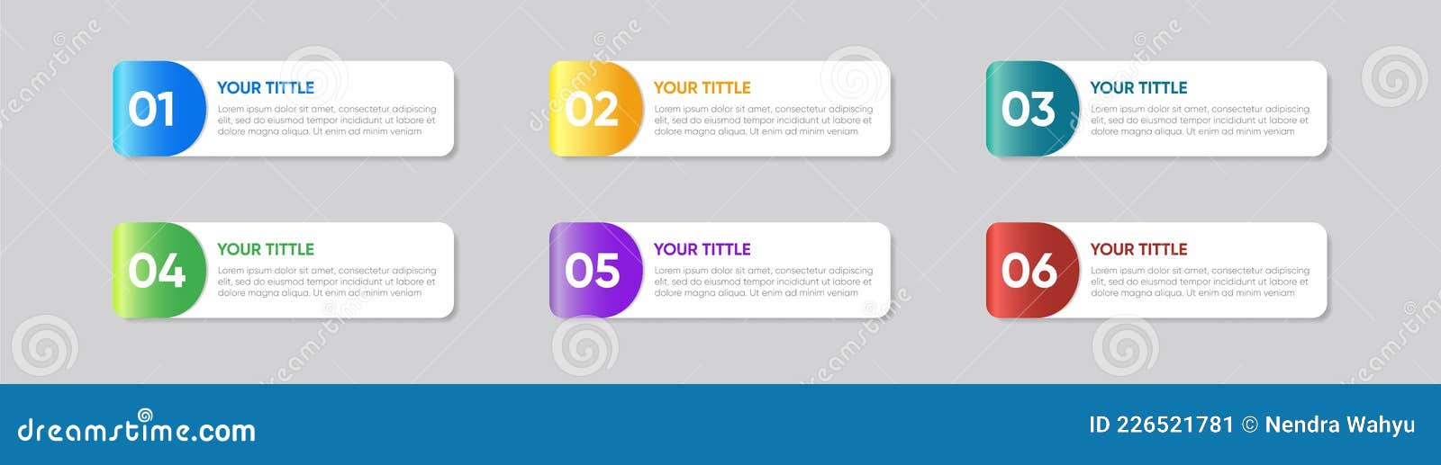 Vector Set of Infographic Elements for Numbering Labels of the Steps of ...
