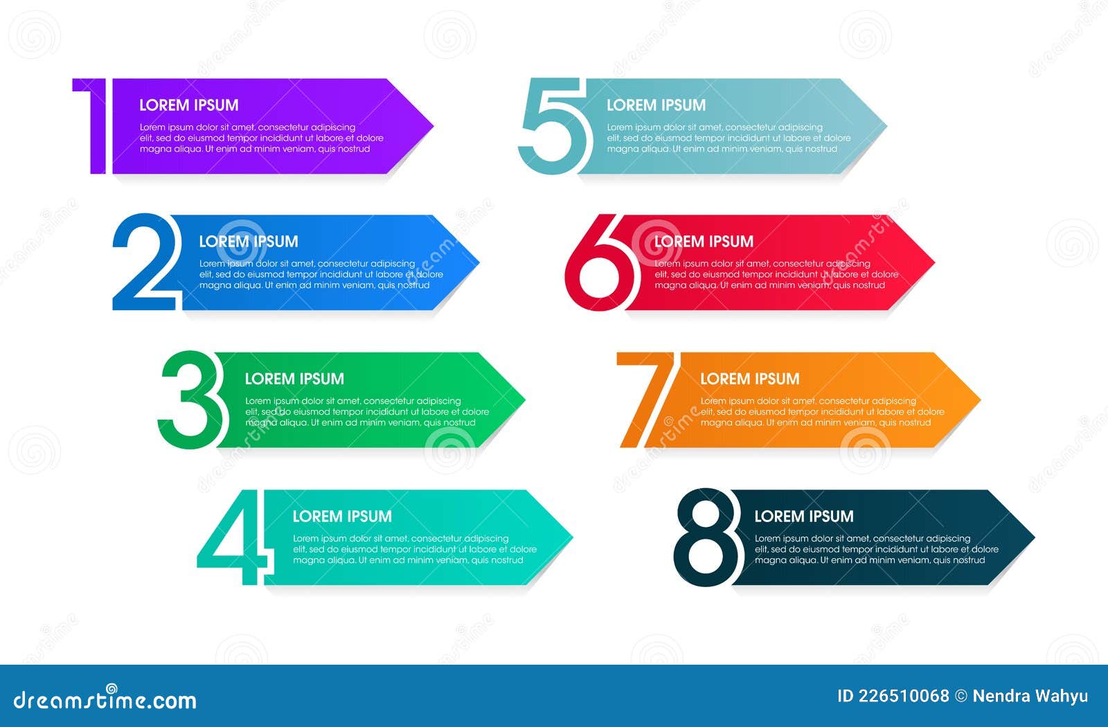 Vector Set of Infographic Elements for Numbering Labels of the Steps of ...