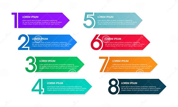 Vector Set of Infographic Elements for Numbering Labels of the Steps of ...