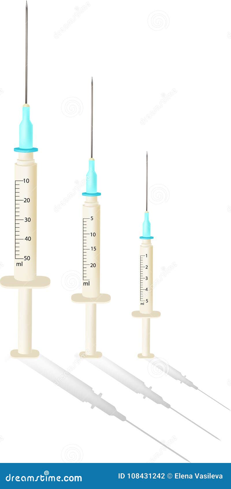 Vector Set of Injectors of Different Sizes Stock Vector - Illustration ...