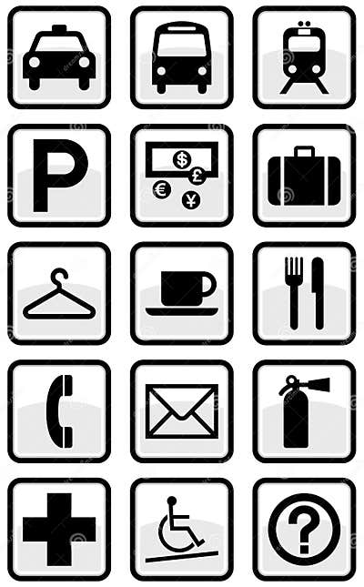 Vector Set of International Service Signs. Stock Vector - Illustration ...