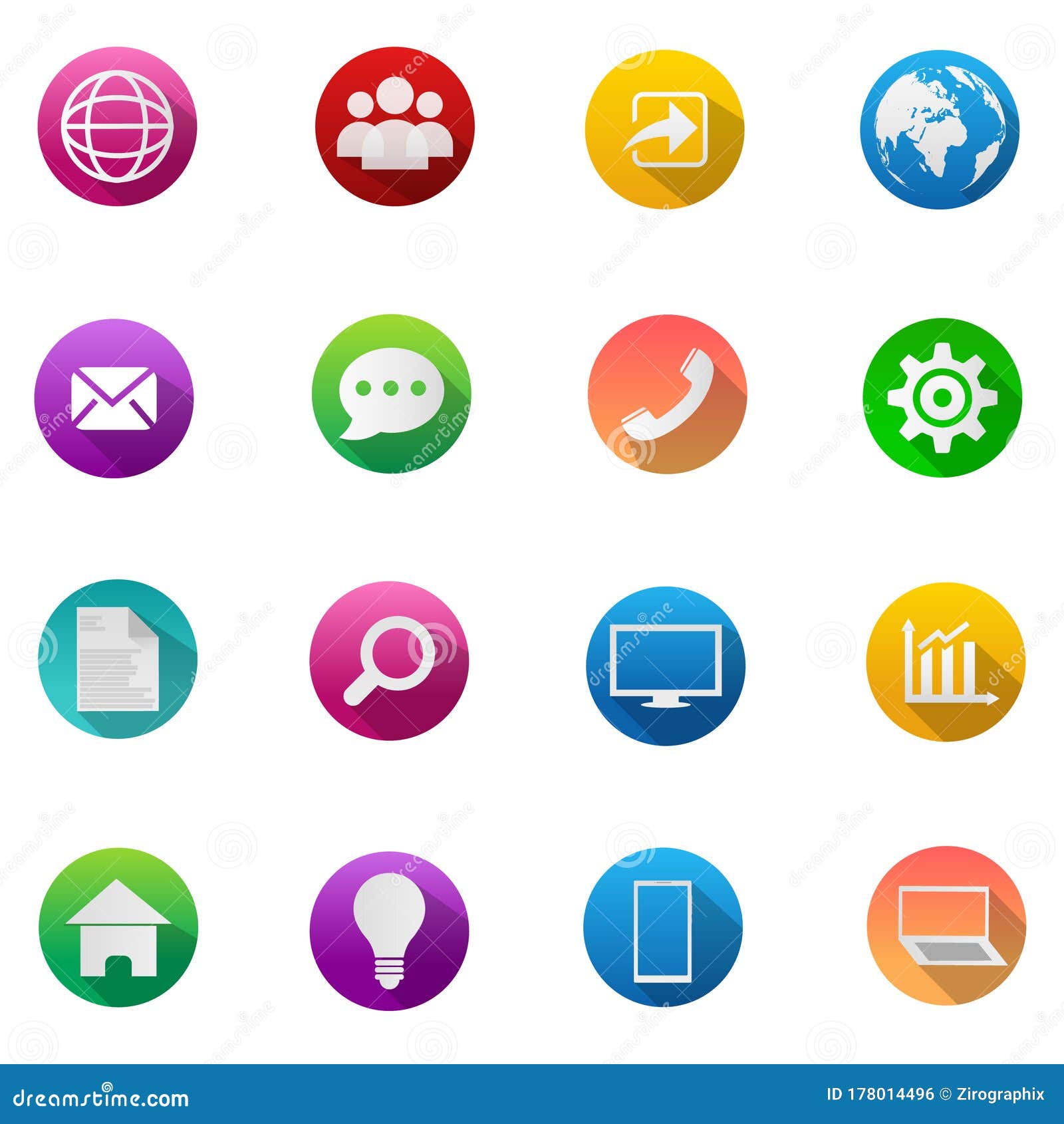 Vector Set of Internet Icons Design Stock Illustration - Illustration ...