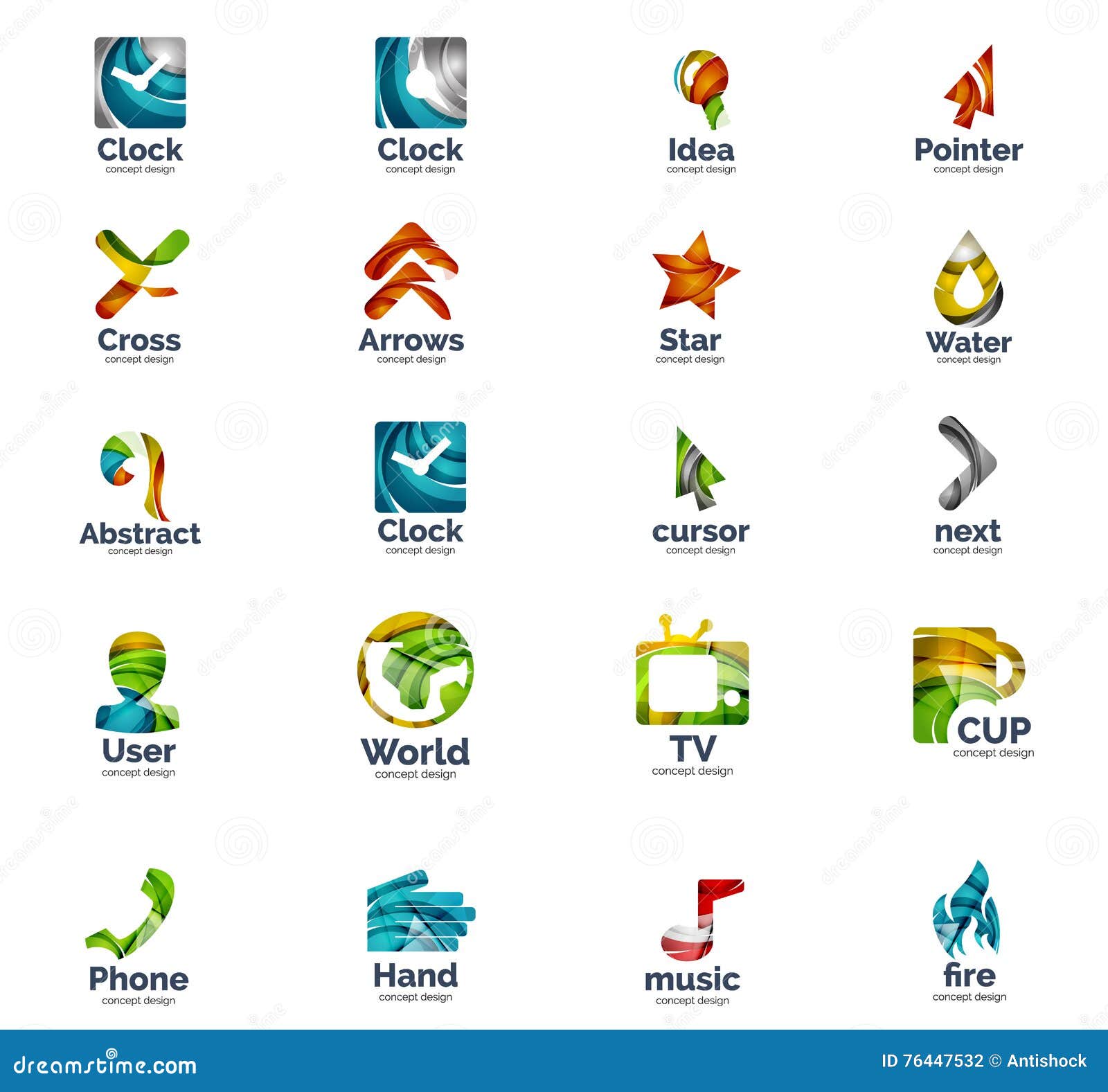 Vector Set of Internet Logo Icons Stock Vector - Illustration of ...