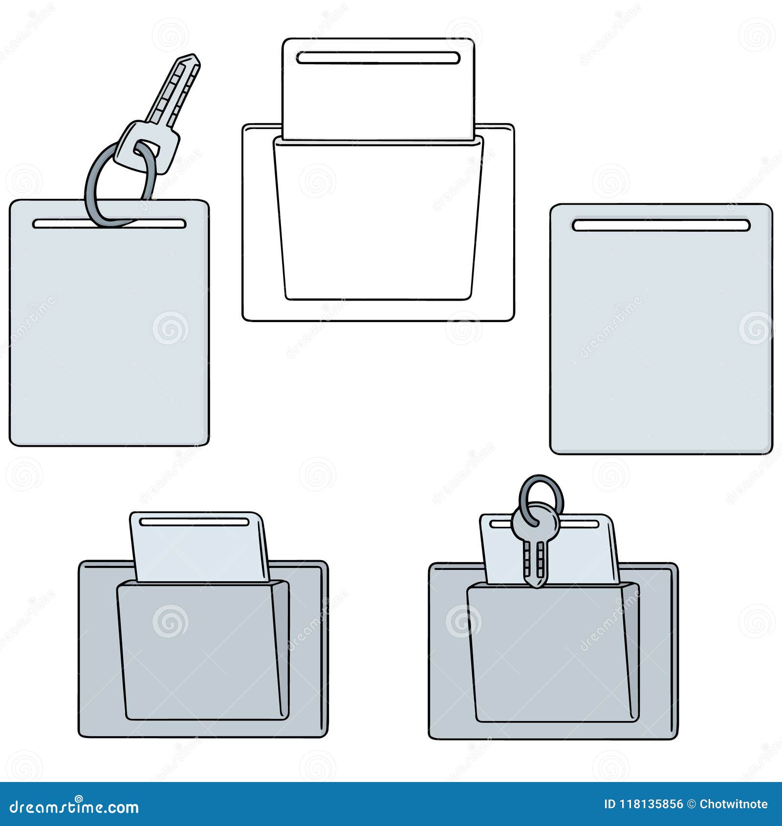 Vector Set Of Keycard | CartoonDealer.com #118135856