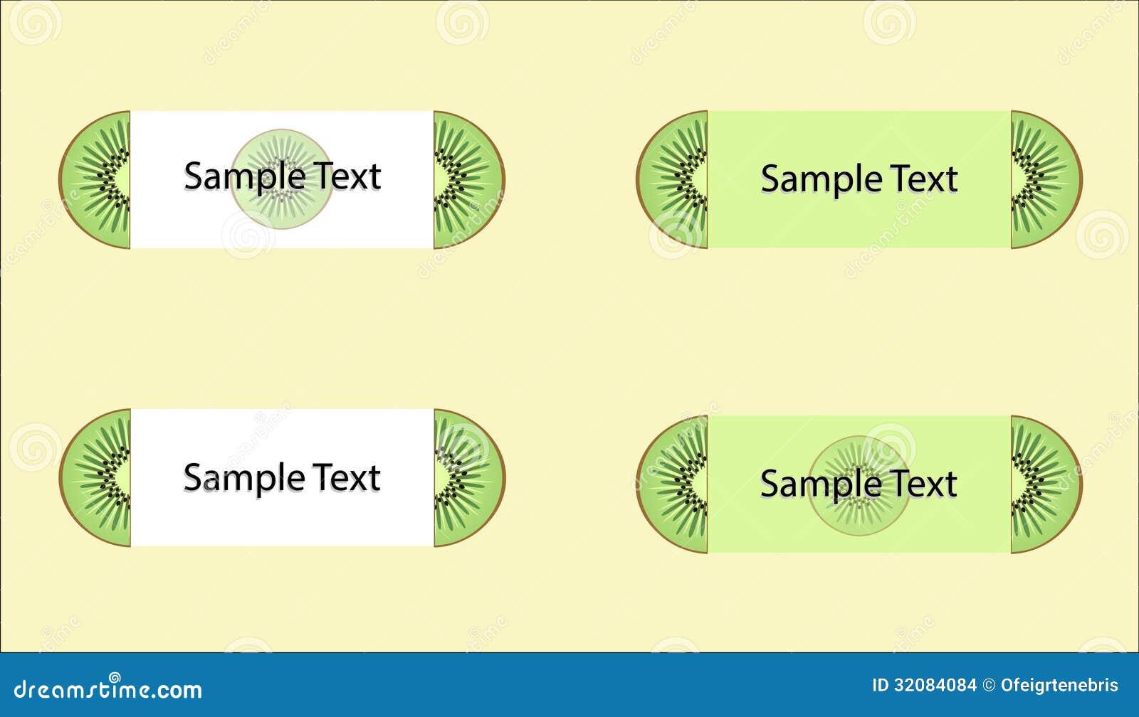 Vector set of kiwi labels stock vector. Illustration of slice - 32084084