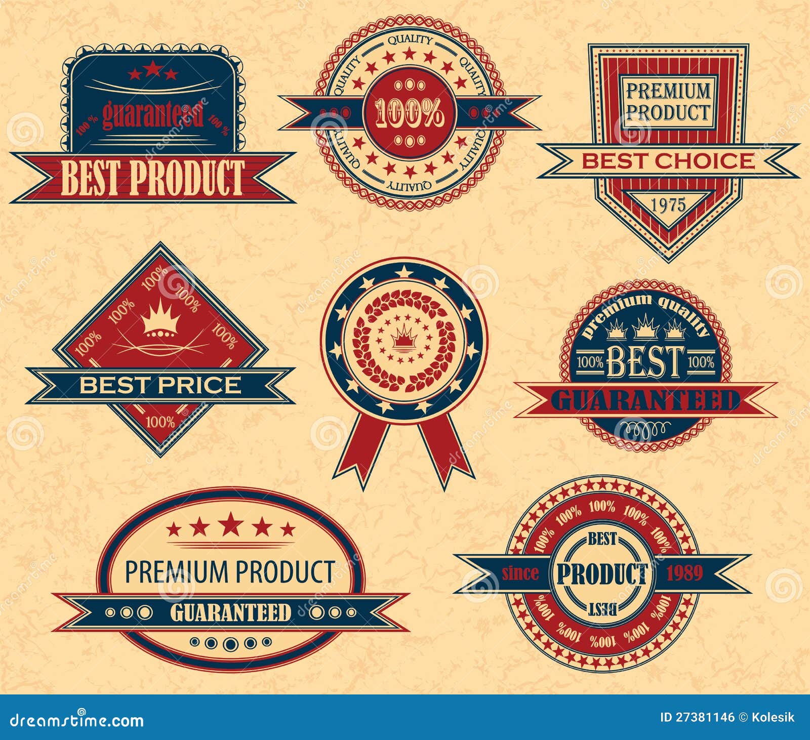 Vector set of labels stock vector. Illustration of decorative - 27381146