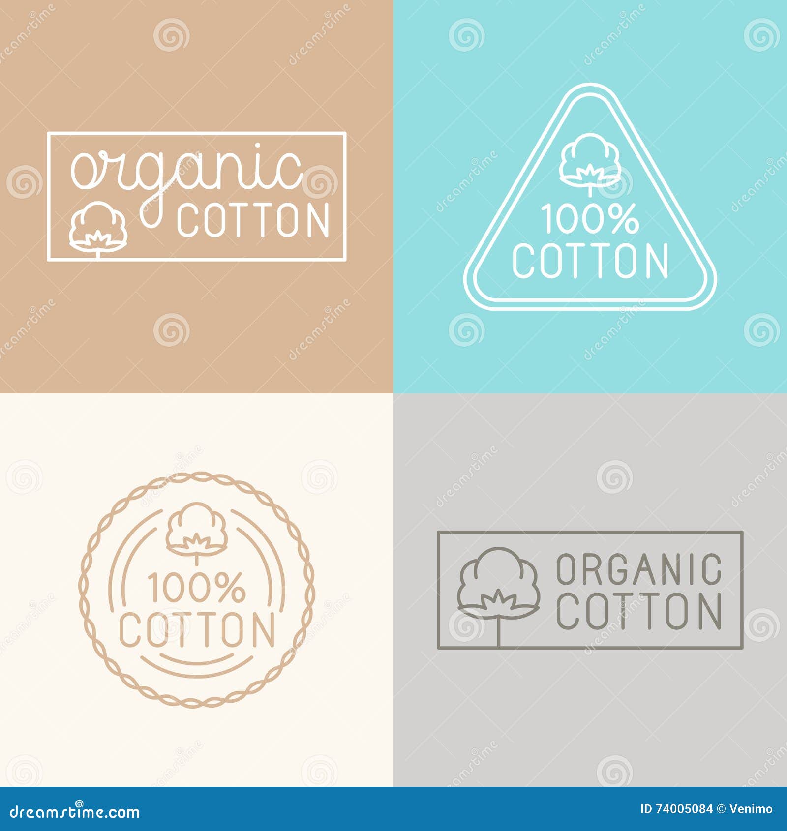 Vector Set of Labels, Badges and Design Elements for Organic Cot Stock ...