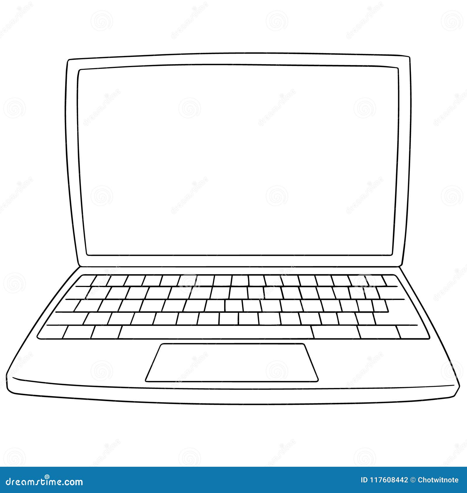 Vector set of laptop stock vector. Illustration of keyboard - 117608442
