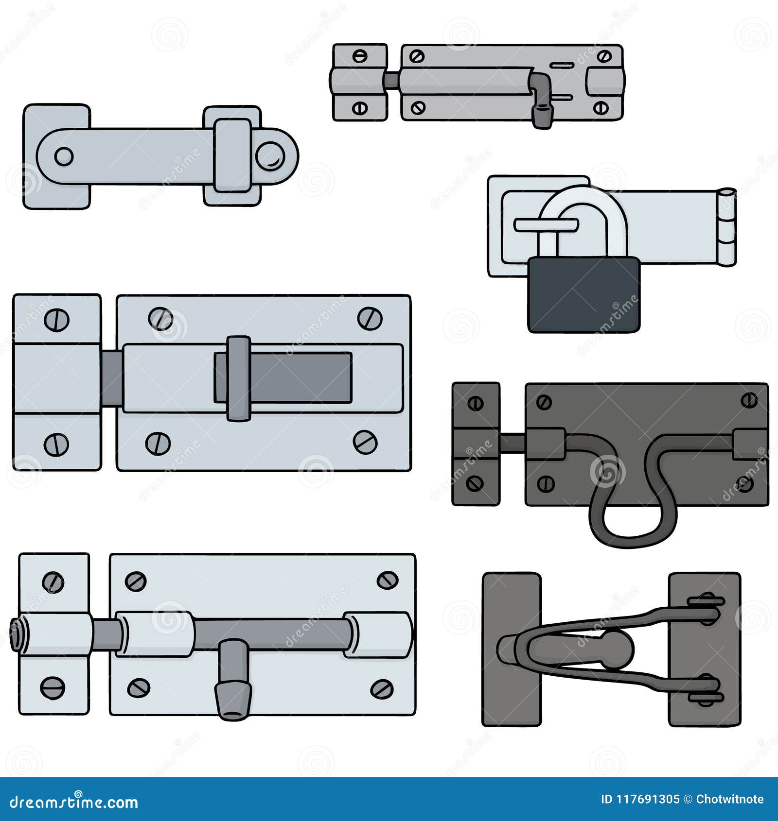 Vector Set Of Latch | CartoonDealer.com #117691305