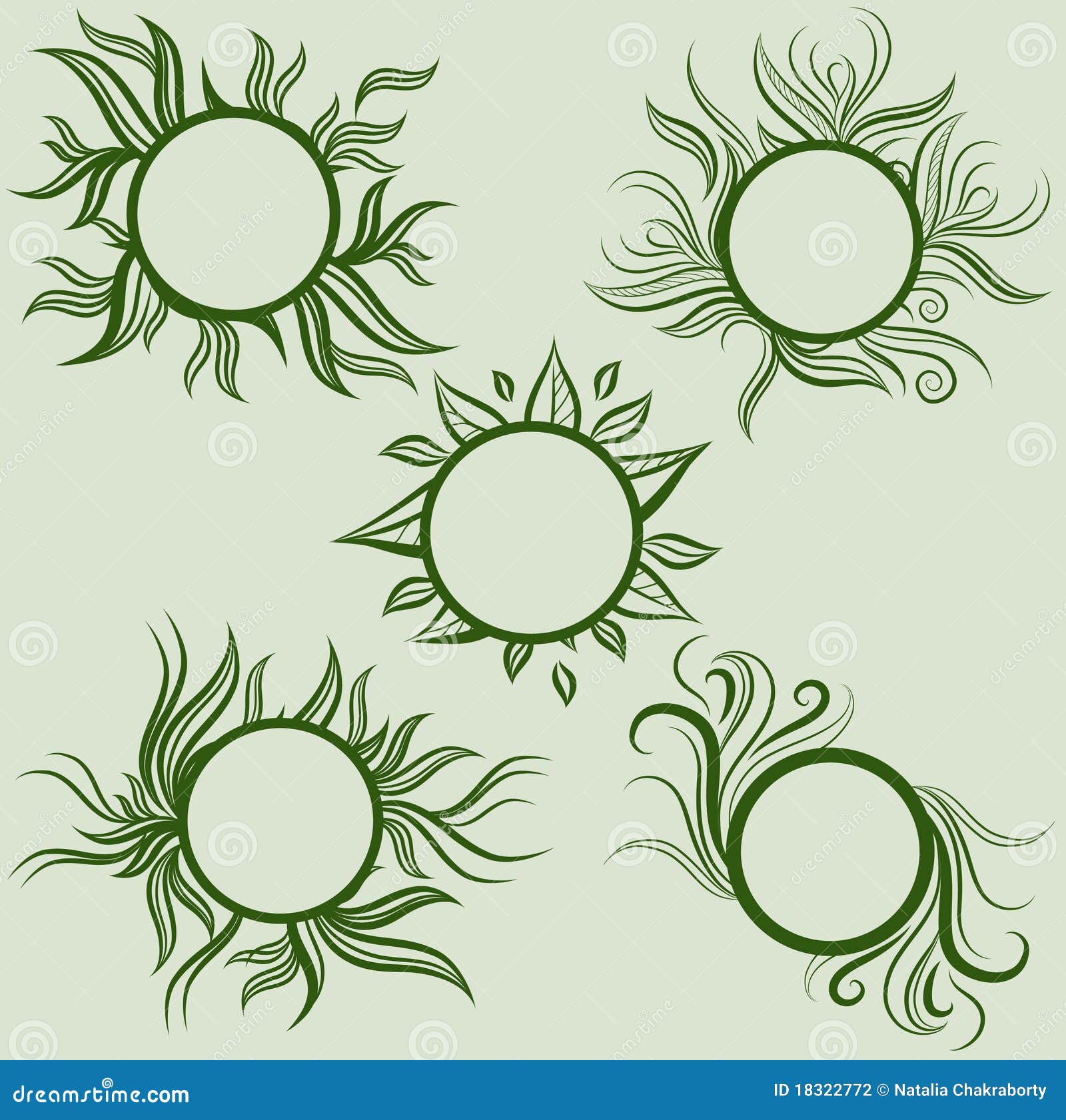 Vector set of leafs frames stock vector. Illustration of natural - 18322772