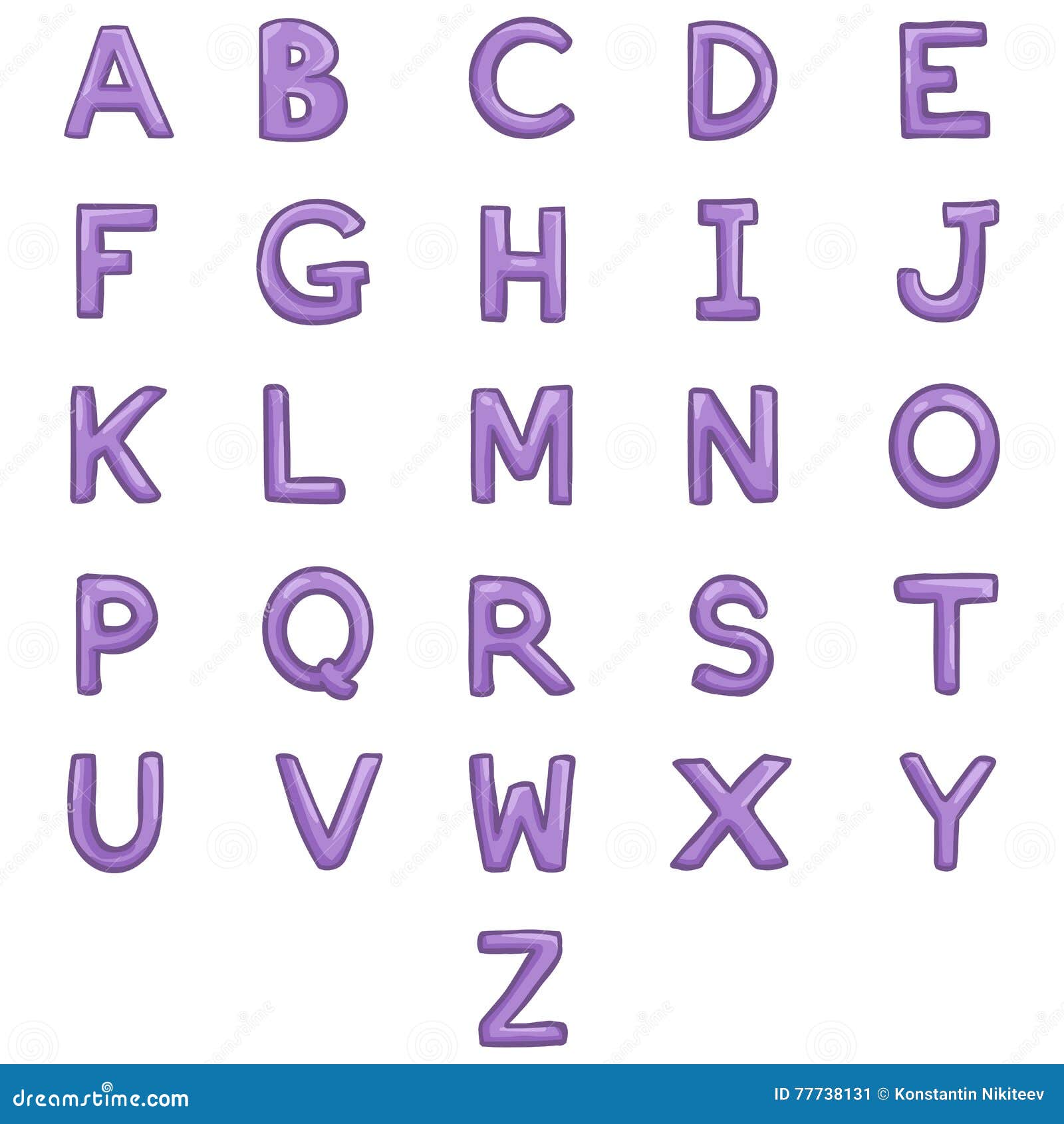 Vector Set of Letters. Alphabet. ABC. Stock Vector - Illustration of ...