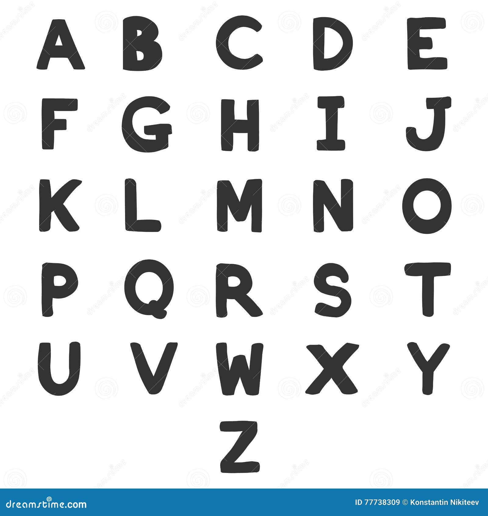 Vector Set of Letters. Alphabet. ABC. Stock Vector - Illustration of ...