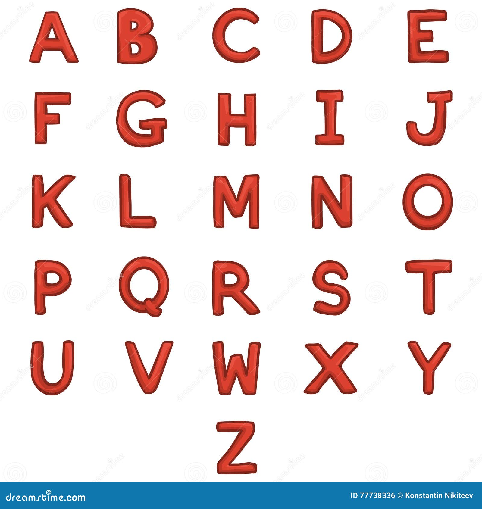 Vector Set of Letters. Alphabet. ABC. Stock Vector - Illustration of ...