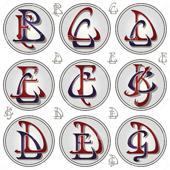 Vector Set Letters for Registration of Corporate Identity and Product ...