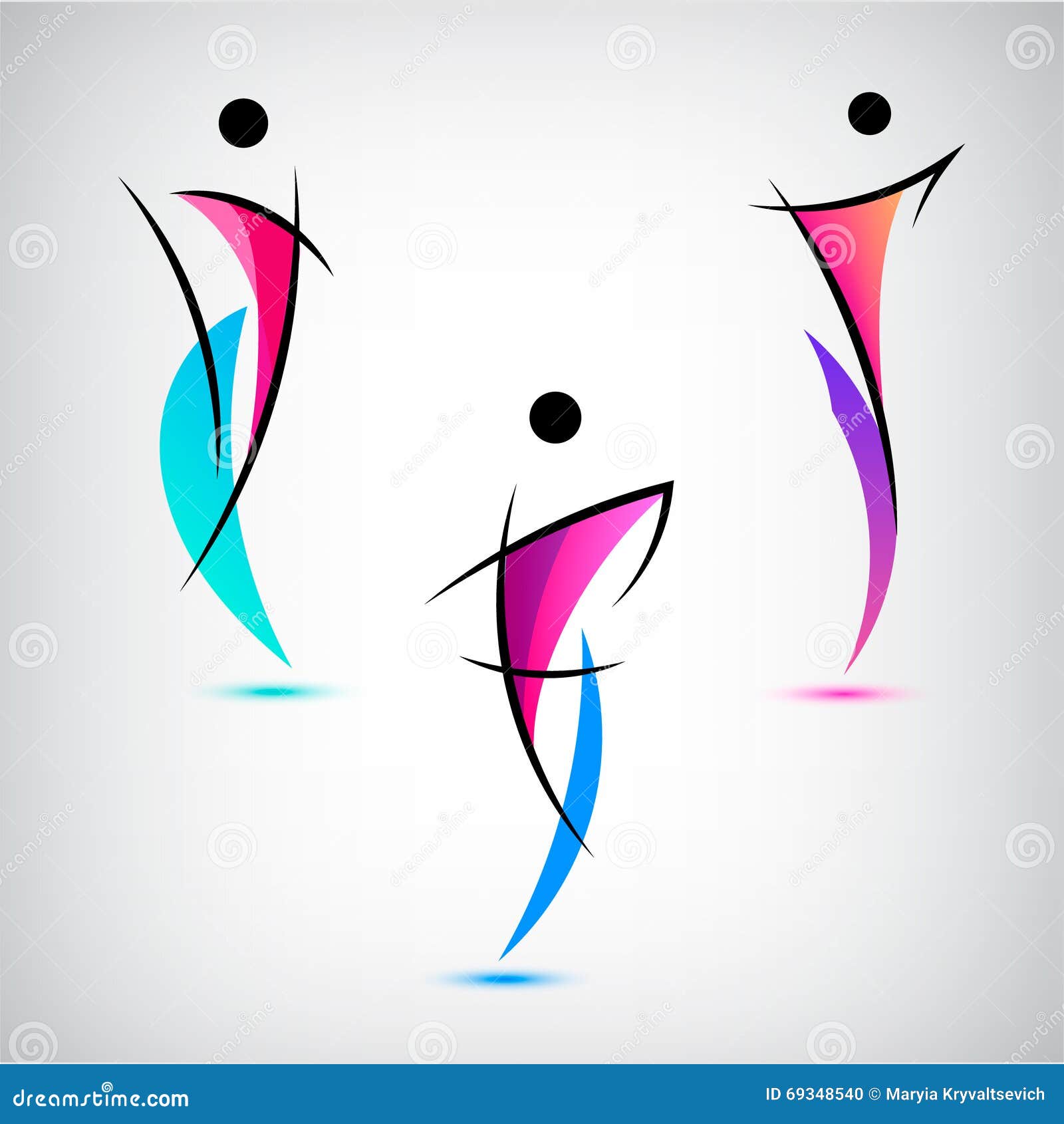 Vector Set of Line Man, Human Shapes. Use for Logos, Icons, Stock ...