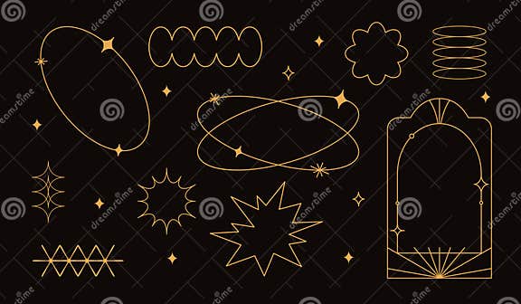 Vector Set of Linear Minimalistic Aesthetic Frames, Borders, Geometric ...