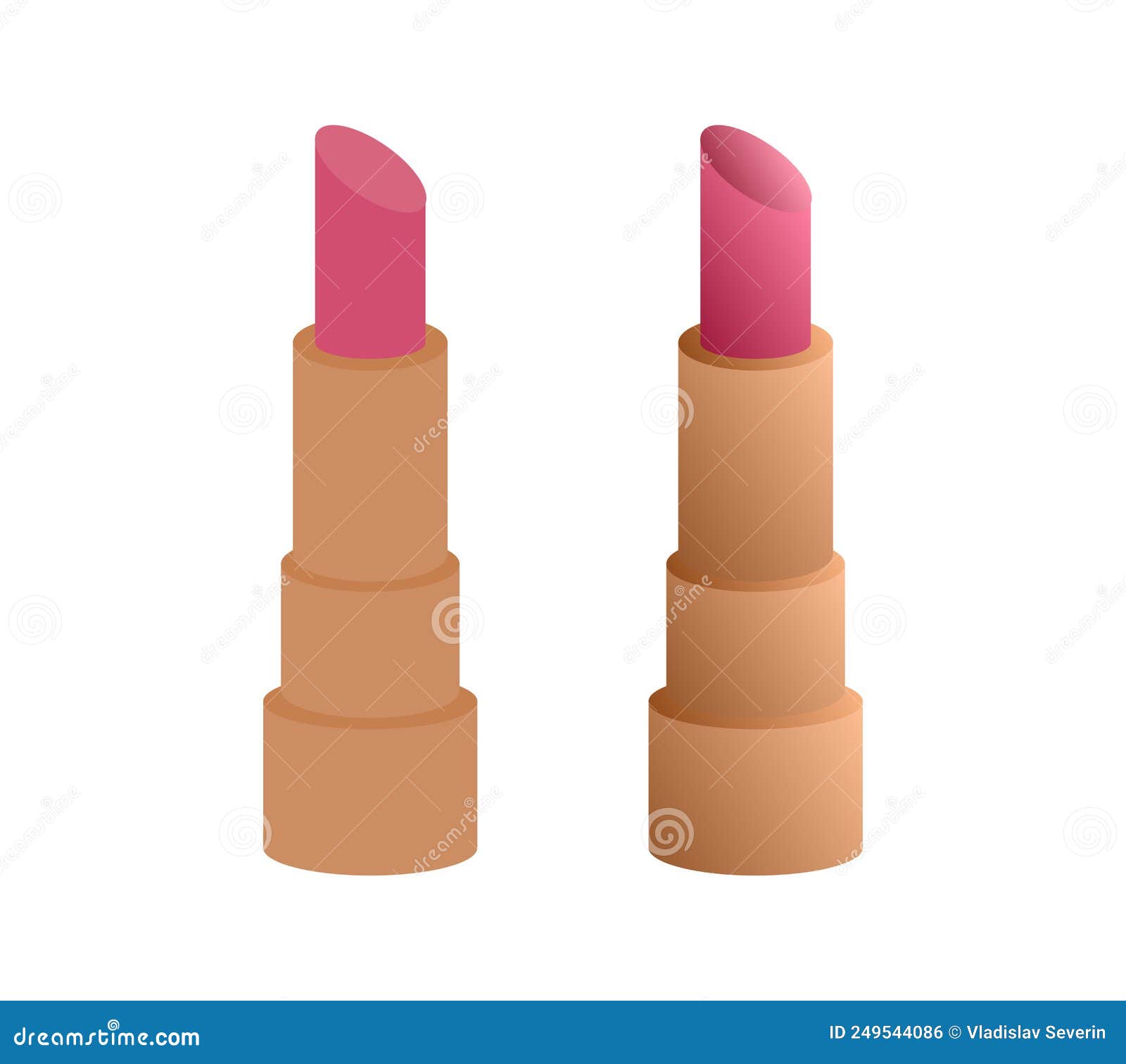Vector Set of Lipsticks in Gradient and Flat Styles Stock Illustration ...