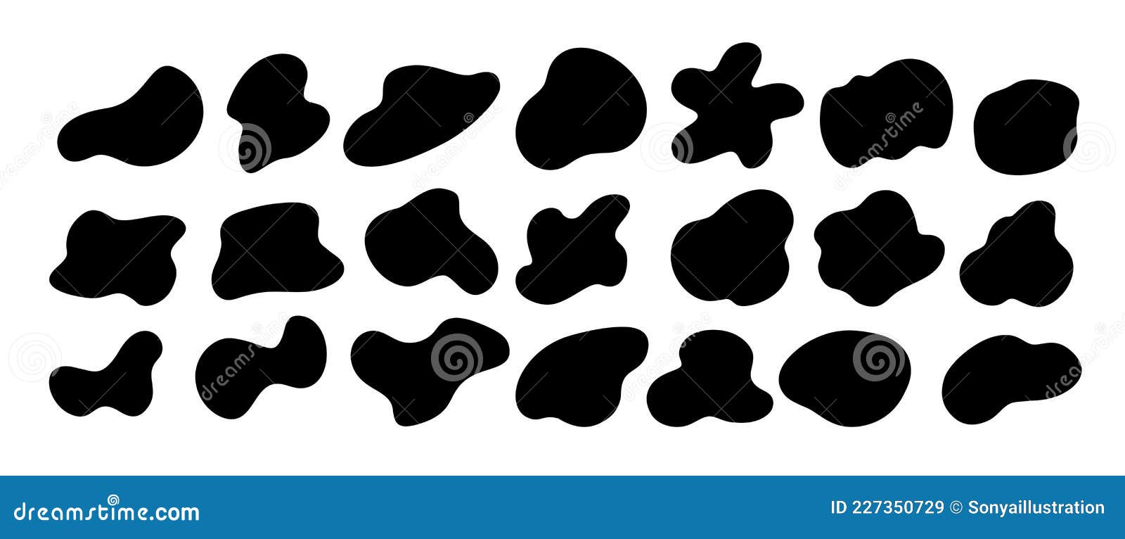 Vector Set of Liquid Shapes Stock Vector - Illustration of inkblot ...