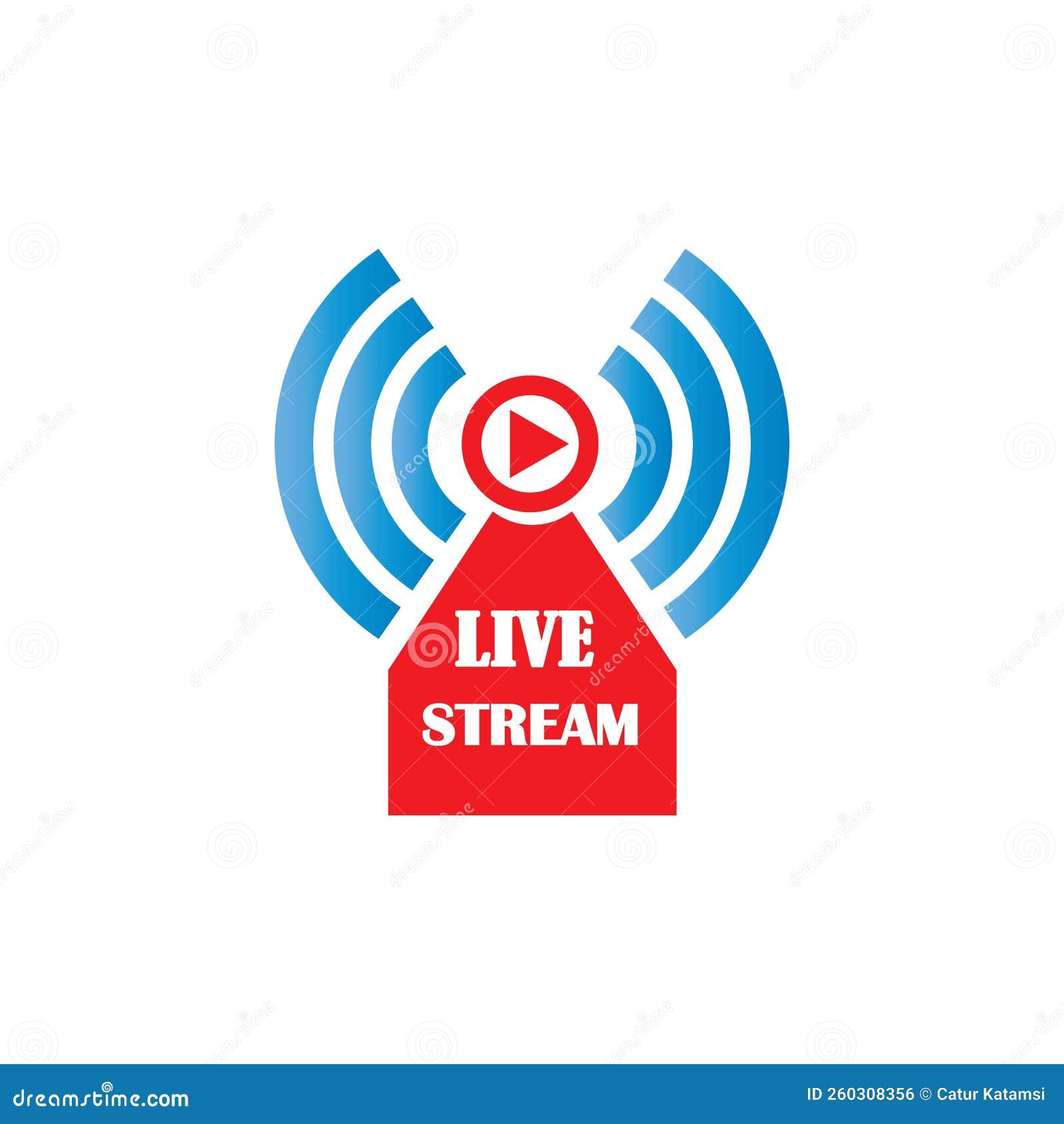 Vector Set of Live Streaming Icon Multimedia Logo Stock Vector ...