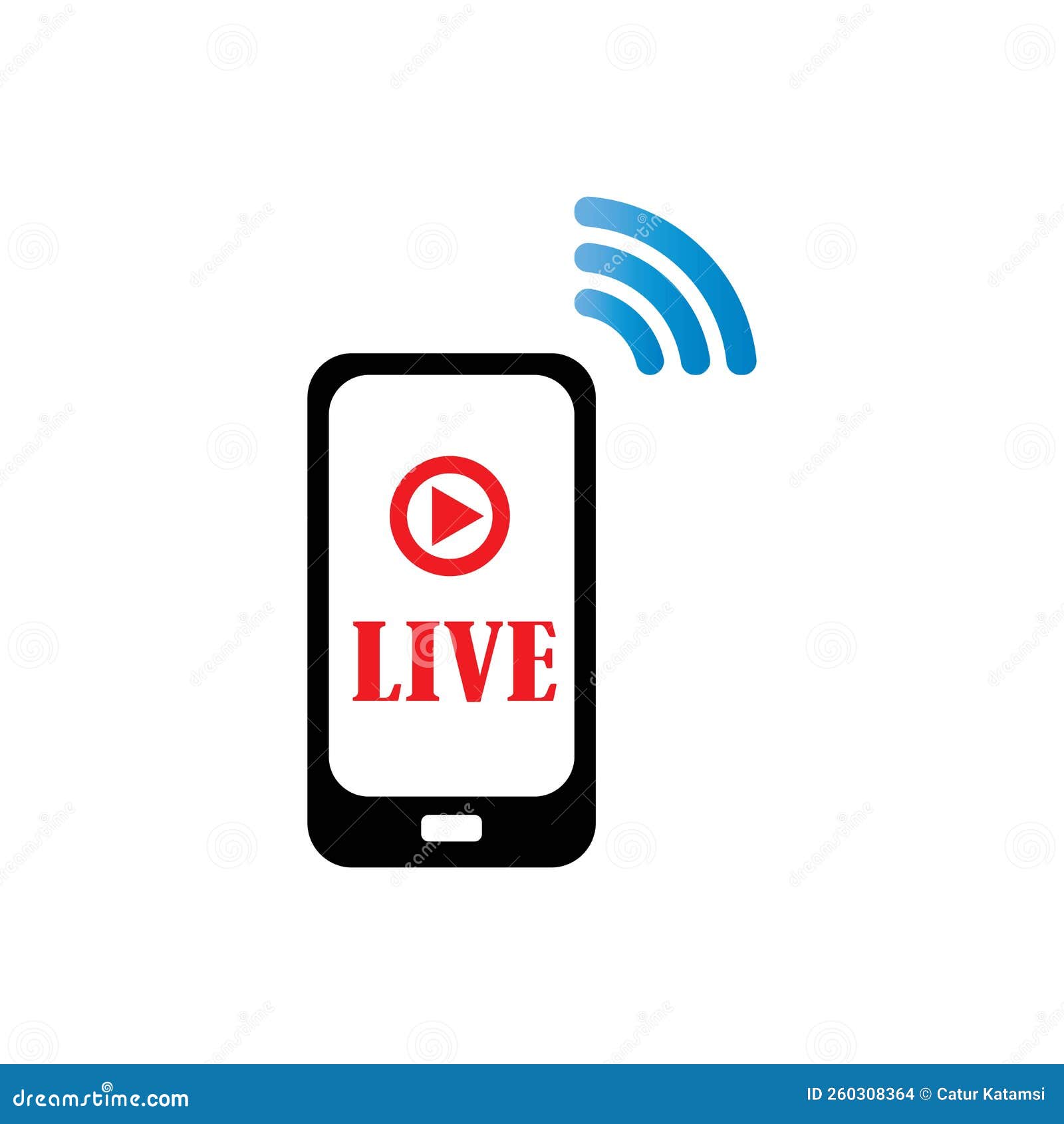 Vector Set of Live Streaming Icon Multimedia Logo Stock Vector ...