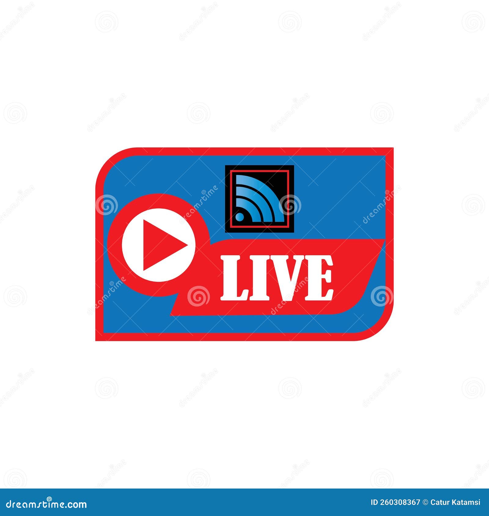 Vector Set of Live Streaming Icon Multimedia Logo Stock Vector ...