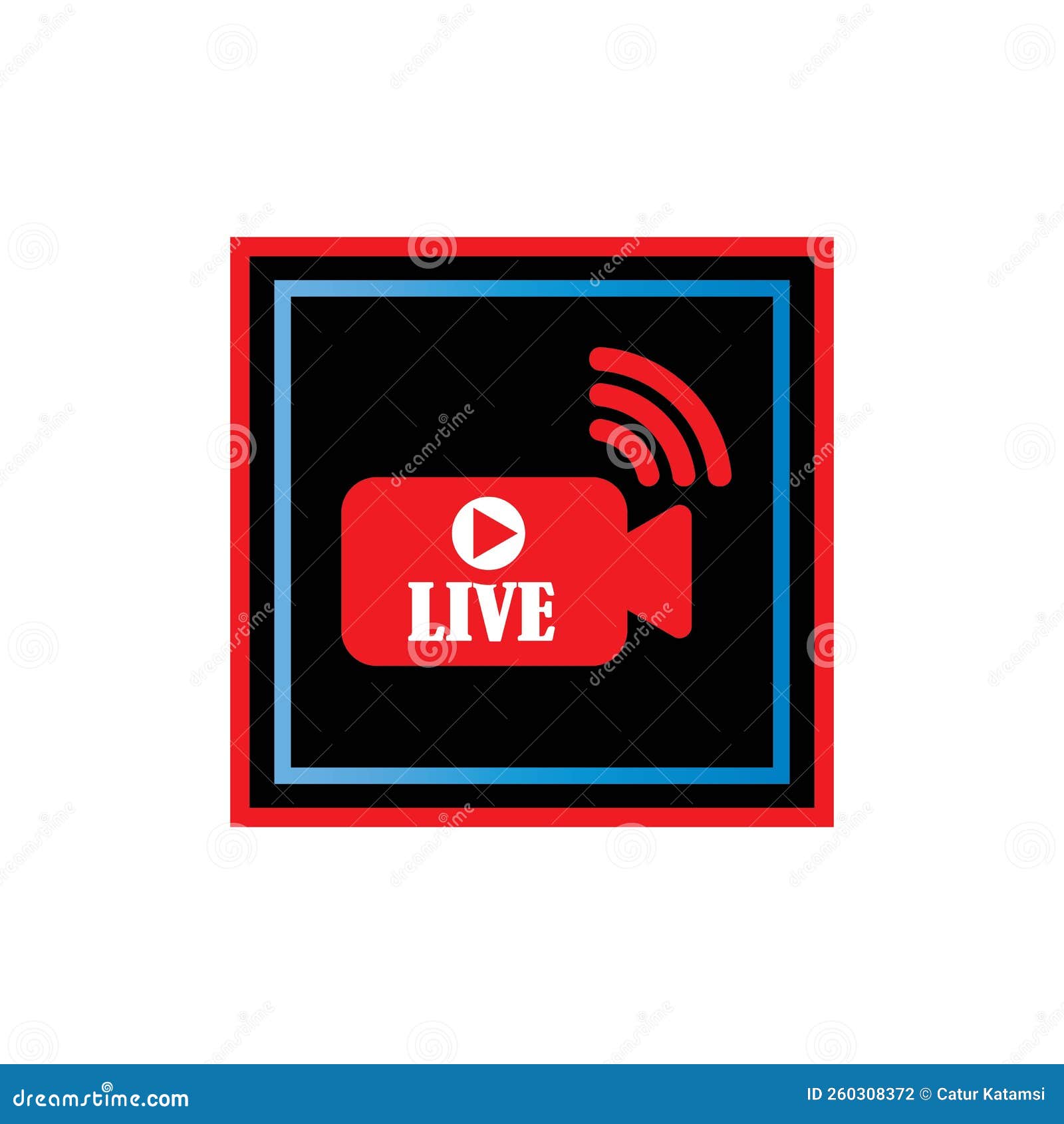 Vector Set of Live Streaming Icon Multimedia Logo Stock Vector ...