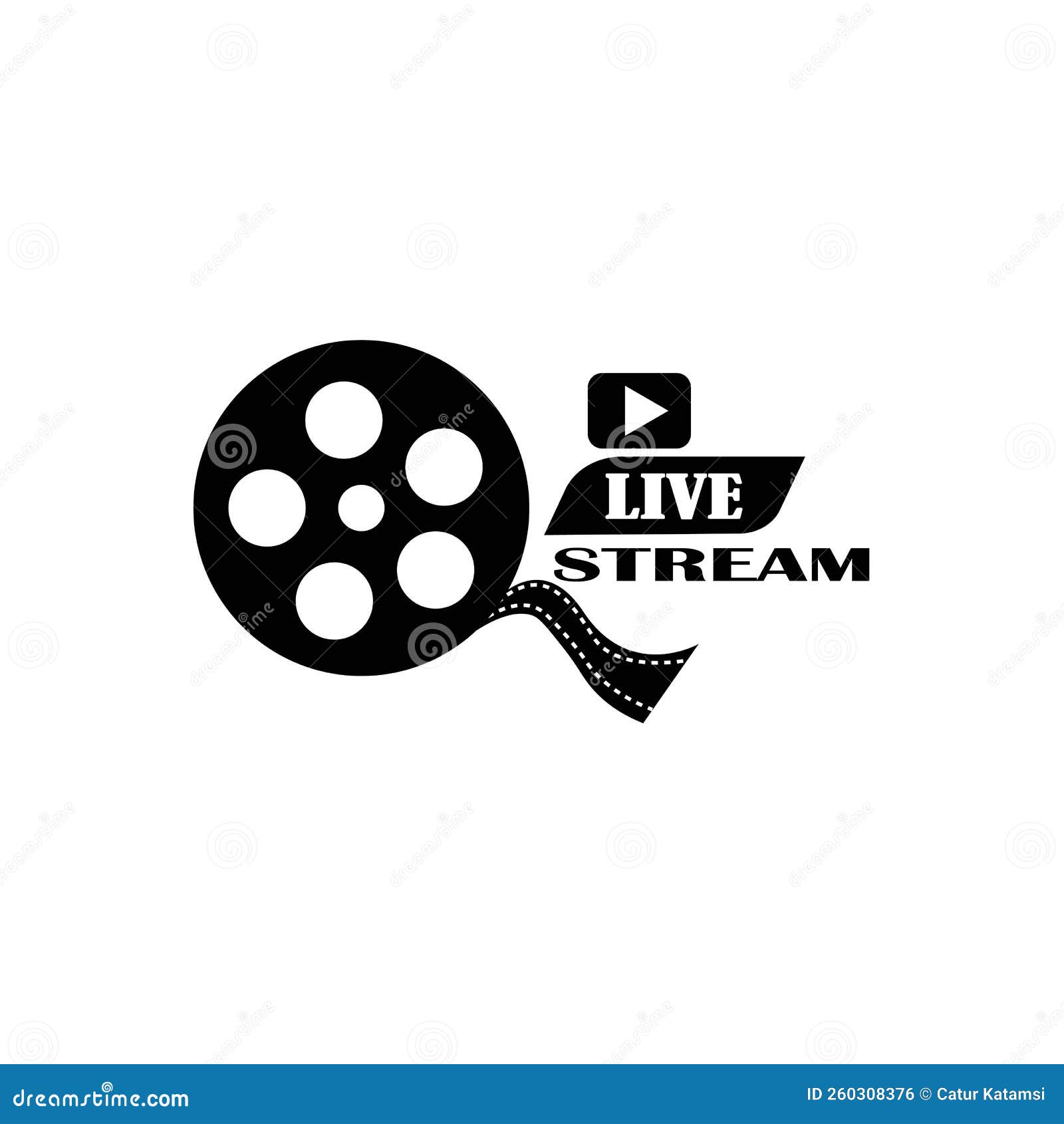 Vector Set of Live Streaming Icon Multimedia Logo Stock Vector ...