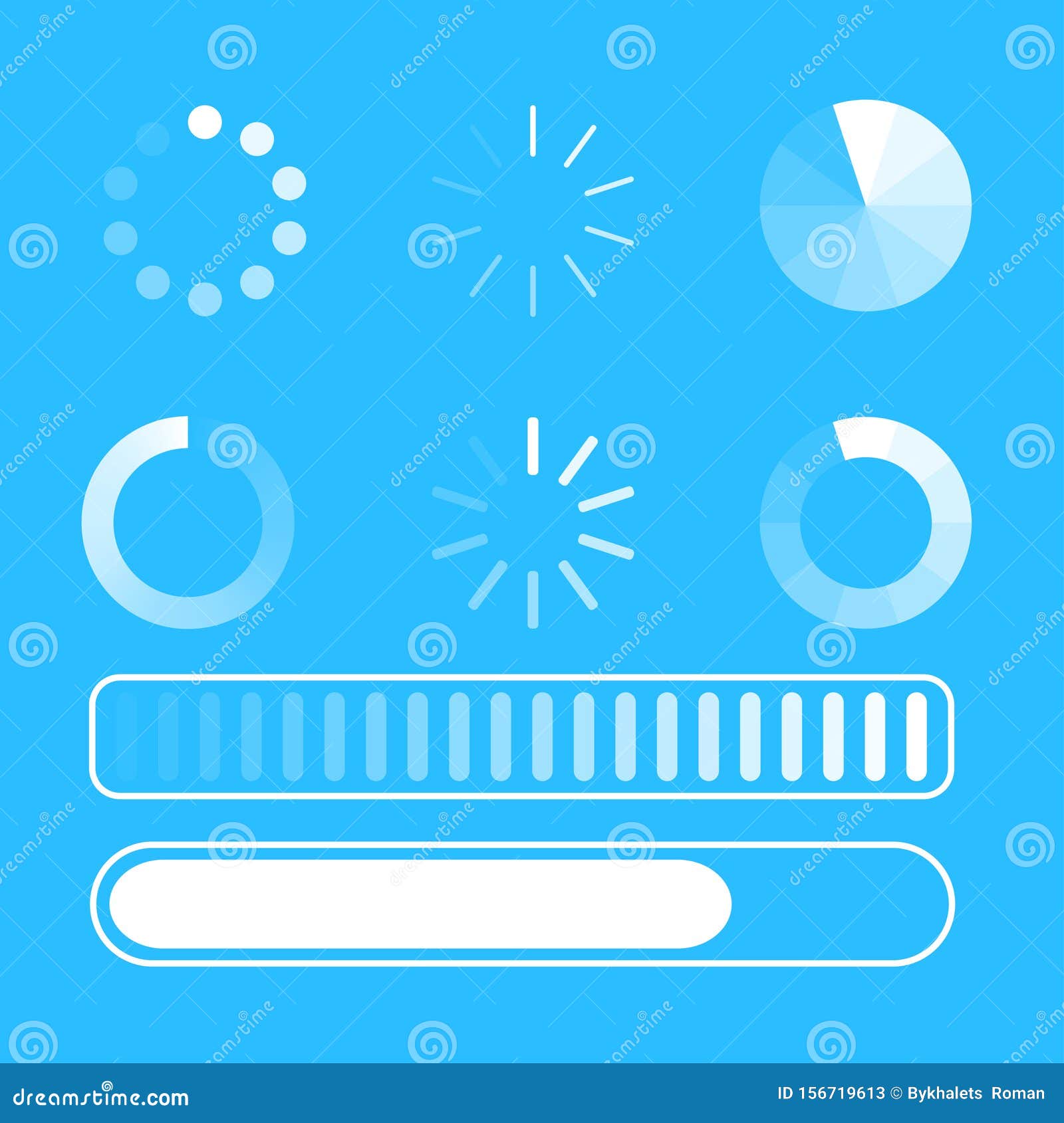 Vector Set Loading Process. Few Kind Process of Loading or Download ...