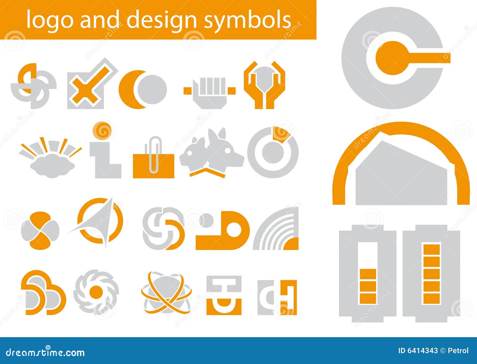 Vector Set of Logo and Design Symbols Stock Vector - Illustration of ...