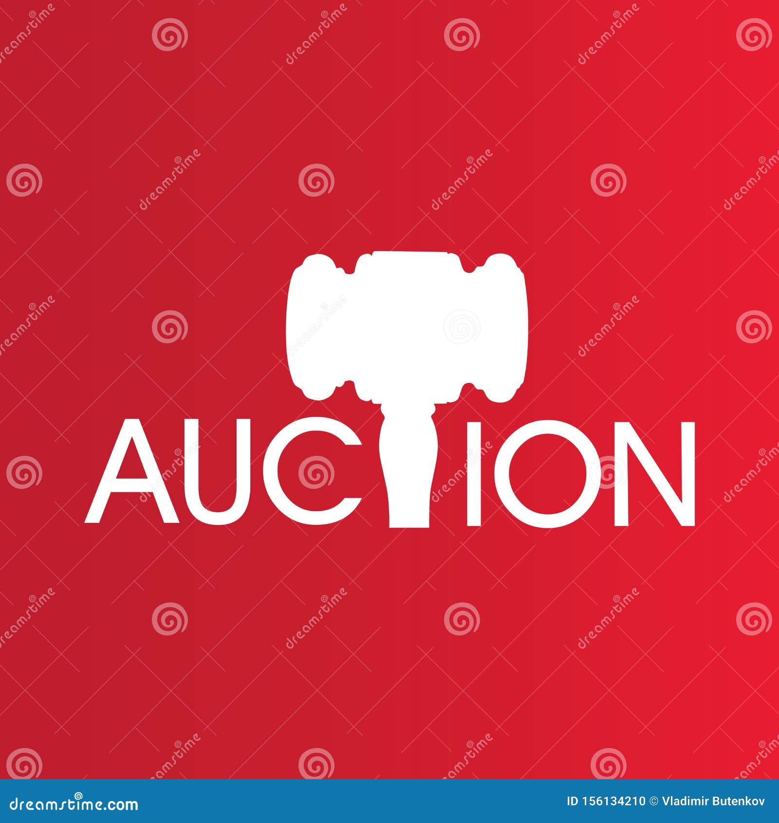Vector Set of Logos for Bidding and Auctions Stock Illustration ...