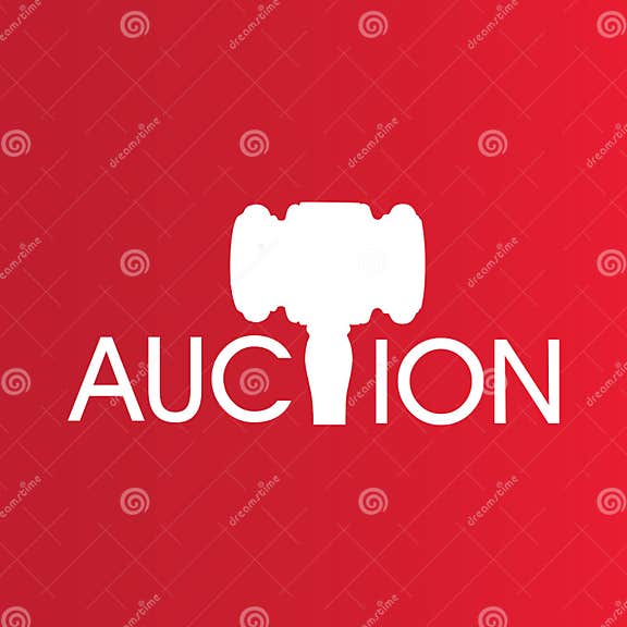 Vector Set of Logos for Bidding and Auctions Stock Illustration ...