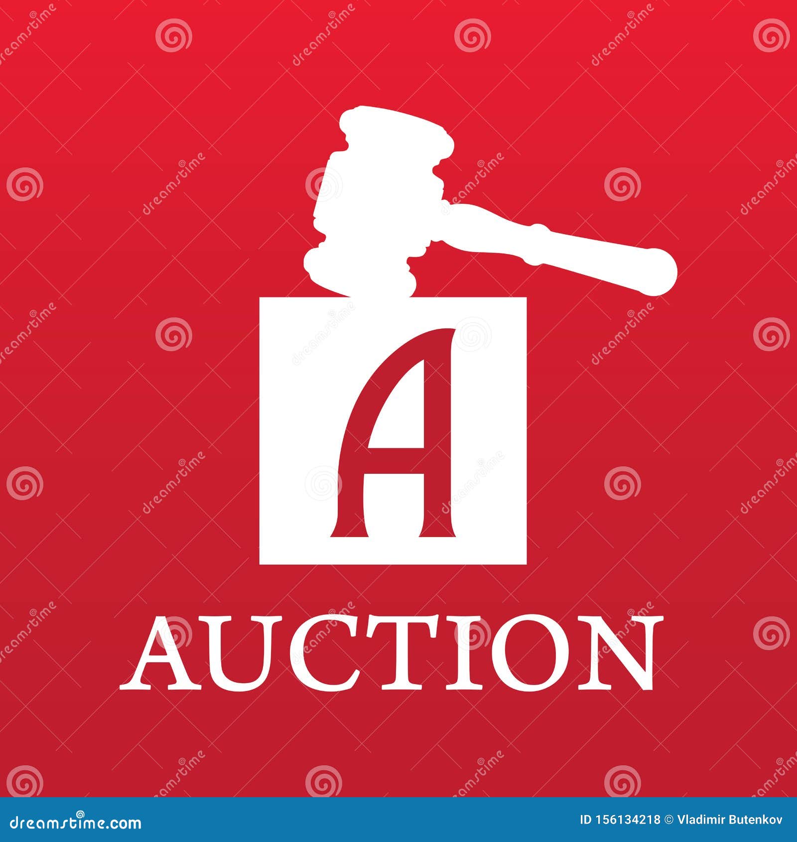 Vector Set of Logos for Bidding and Auctions Stock Illustration ...