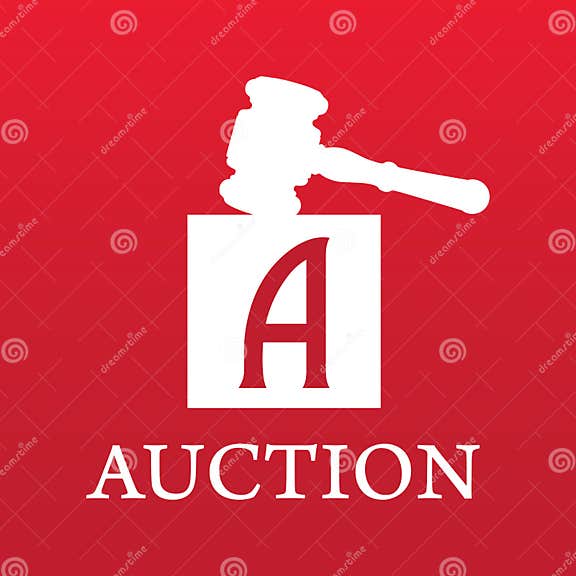 Vector Set of Logos for Bidding and Auctions Stock Illustration ...