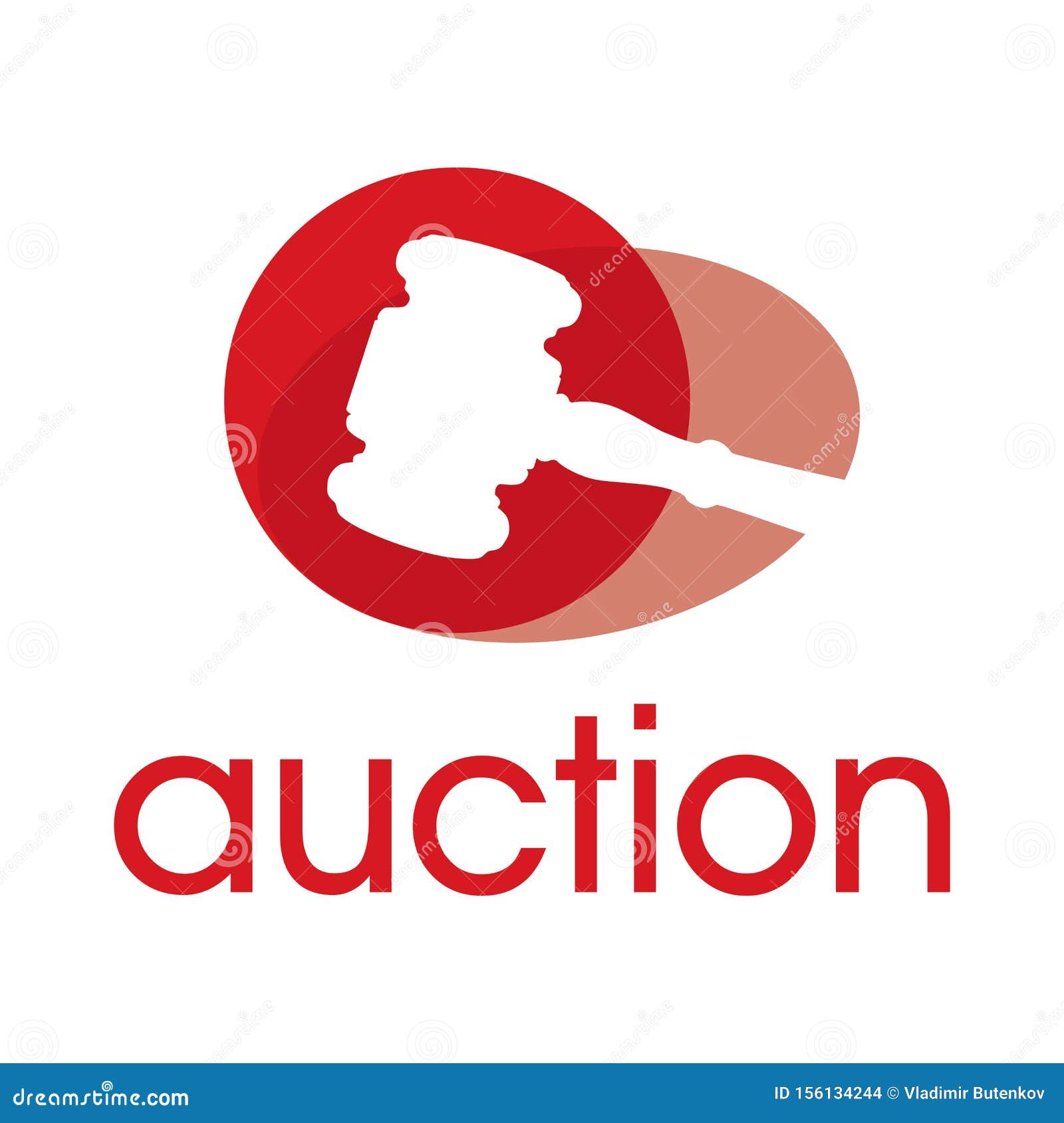 Vector Set of Logos for Bidding and Auctions Stock Illustration ...
