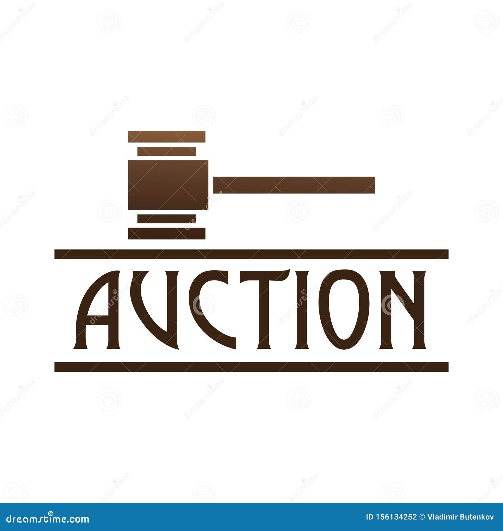 Vector Set of Logos for Bidding and Auctions Stock Illustration ...