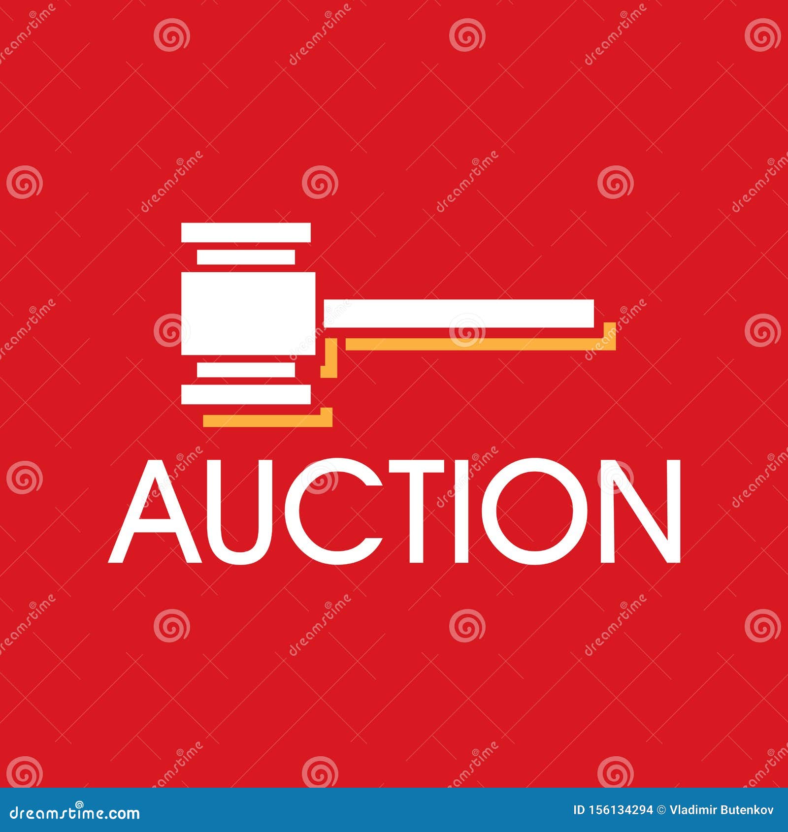 Vector Set of Logos for Bidding and Auctions Stock Illustration ...