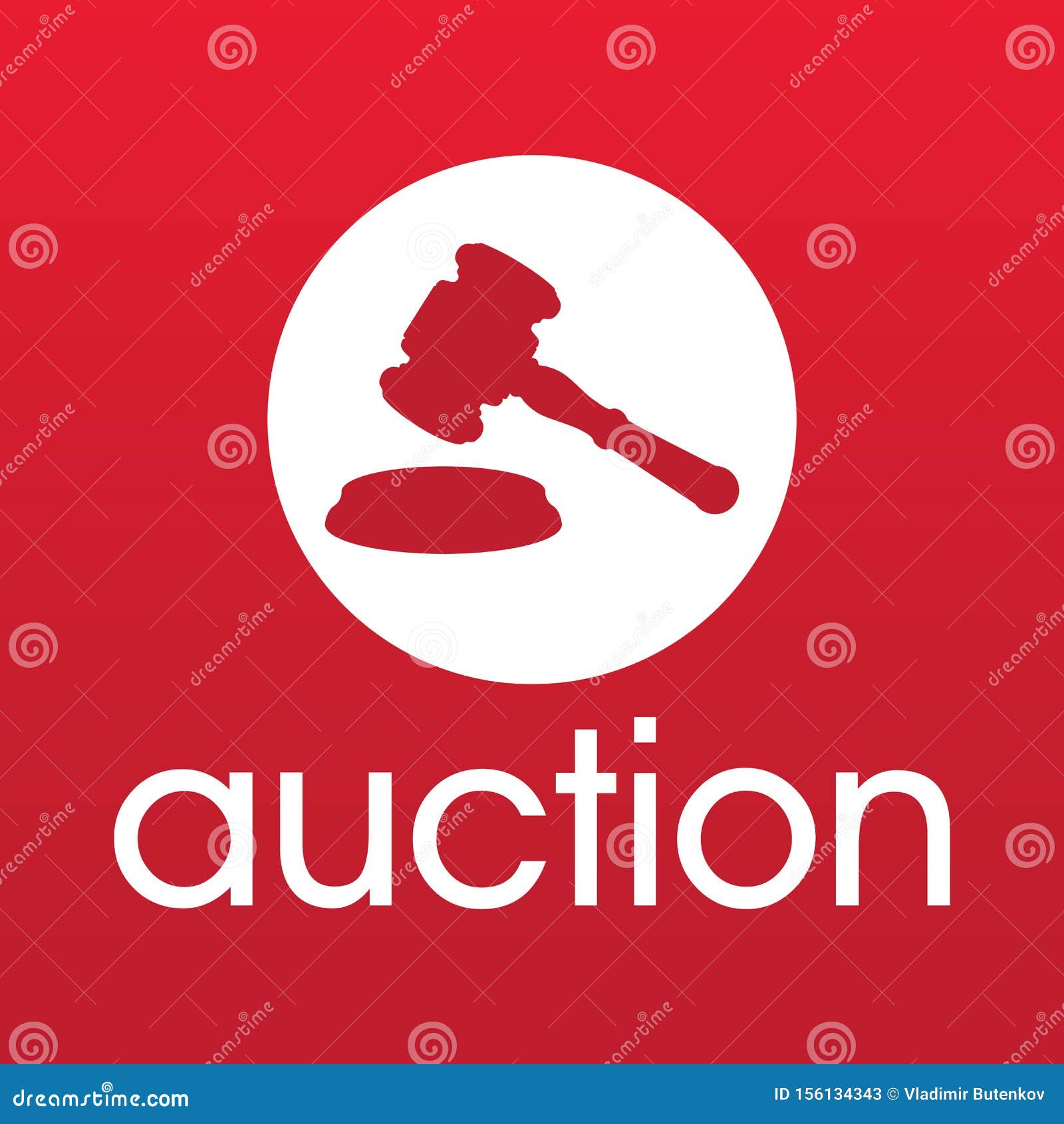 Vector Set of Logos for Bidding and Auctions Stock Illustration ...
