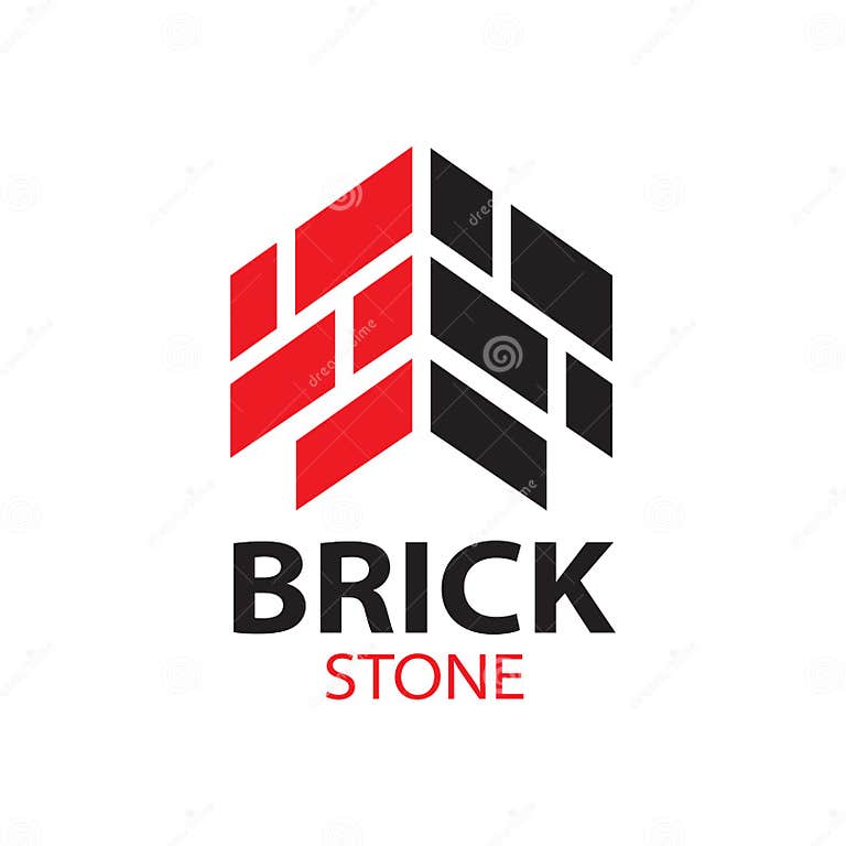 Vector Set of Logos Brick Stones, Construction Stock Vector ...