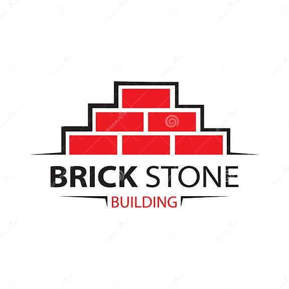 Vector Set of Logos Brick Stones, Construction Stock Vector ...