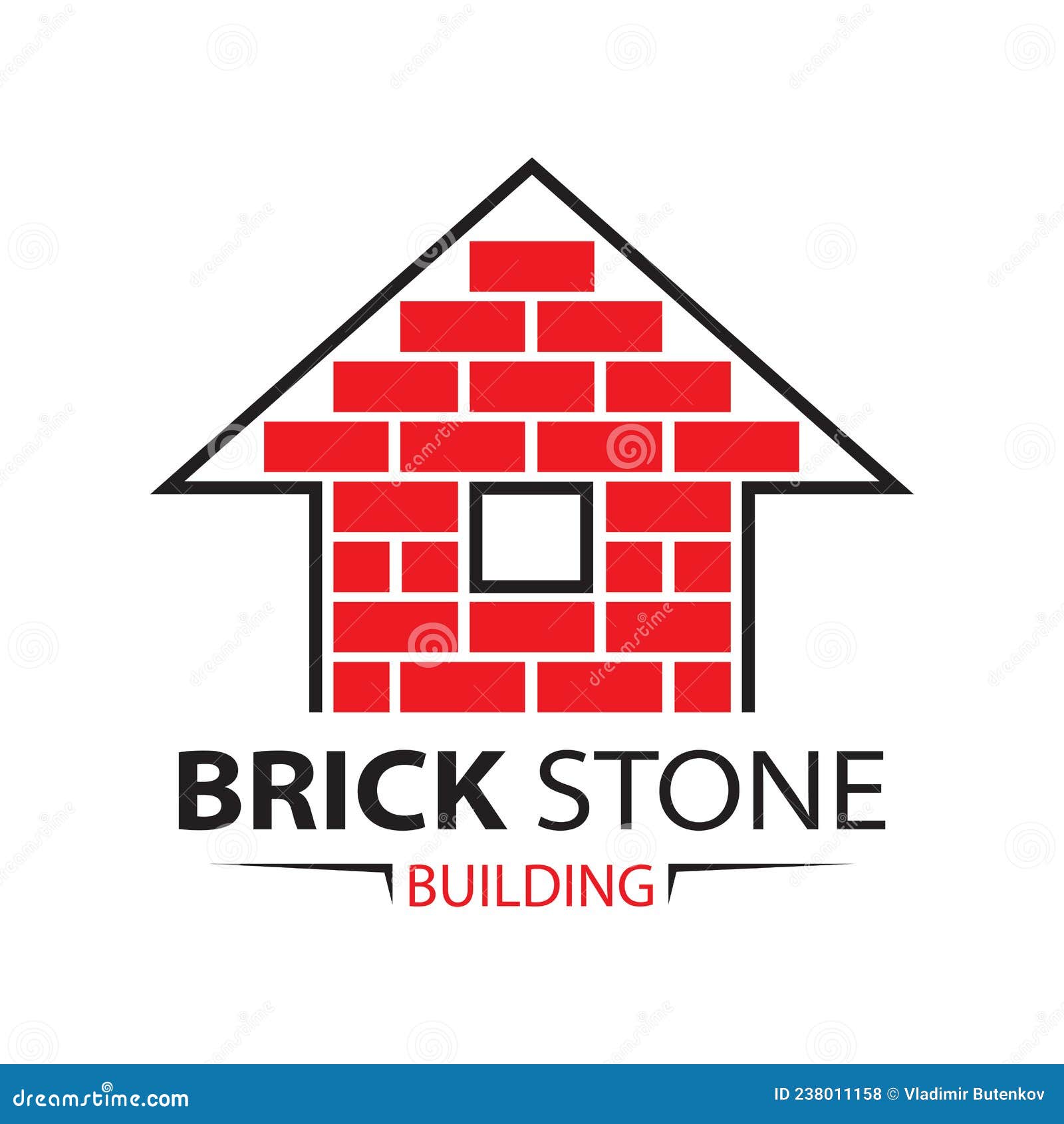 Vector Set of Logos Brick Stones, Construction Stock Vector ...
