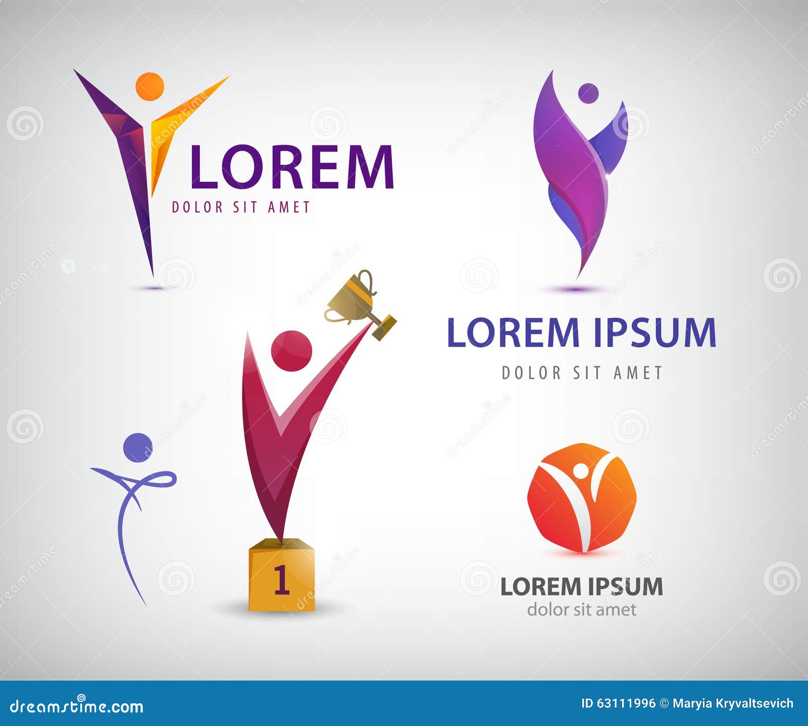 Vector Set of Man, Human, Leadership Logos, Icons Stock Vector ...