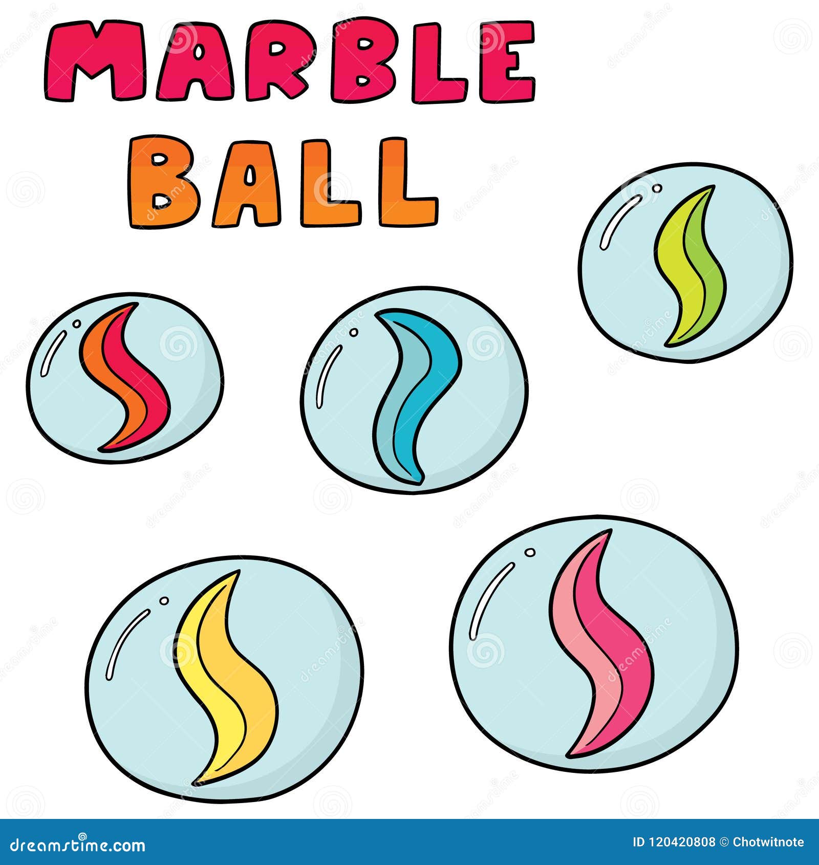 Vector Set Of Marble Ball | CartoonDealer.com #120420808