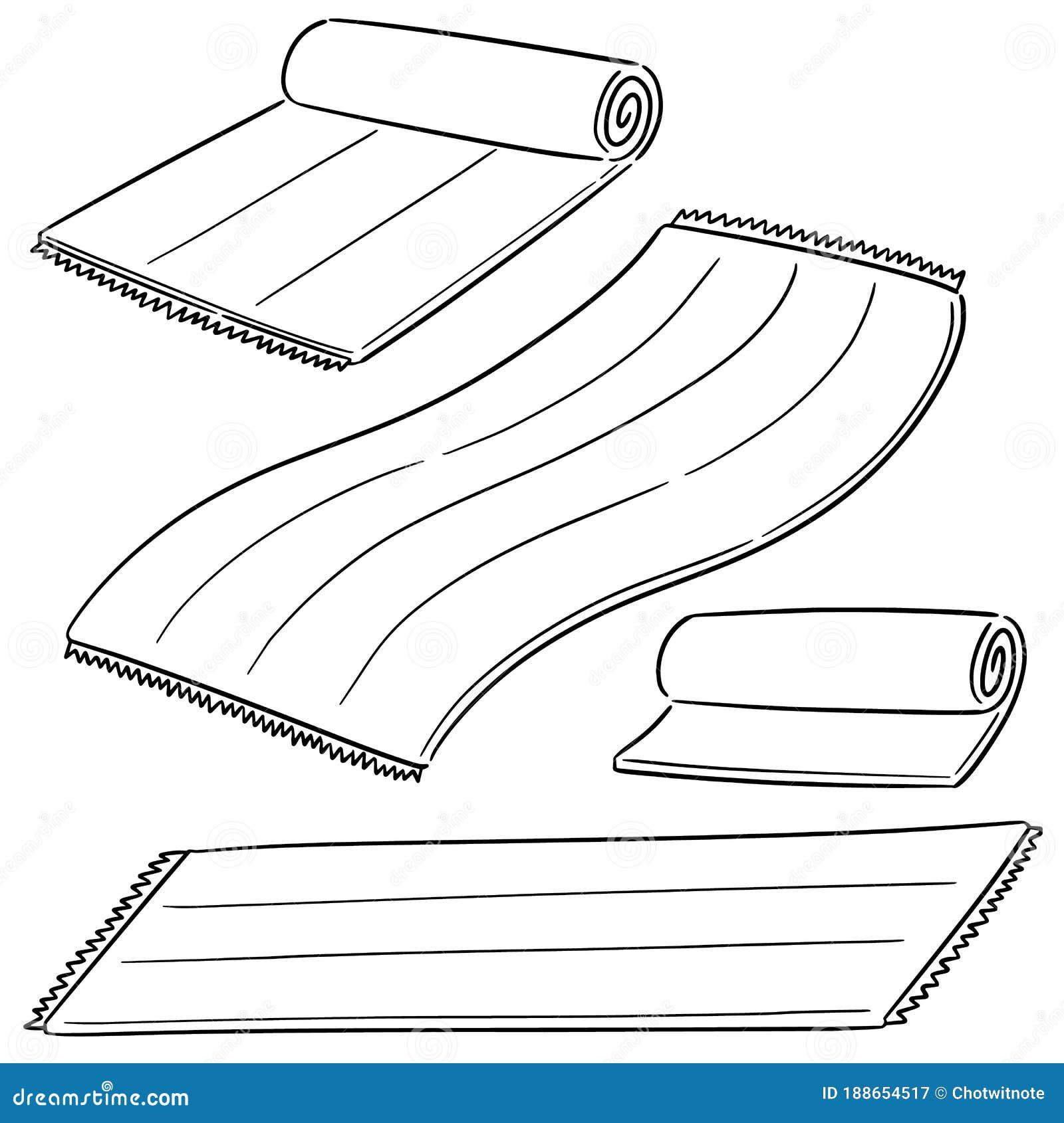 Vector set of mat stock vector. Illustration of carpets - 188654517