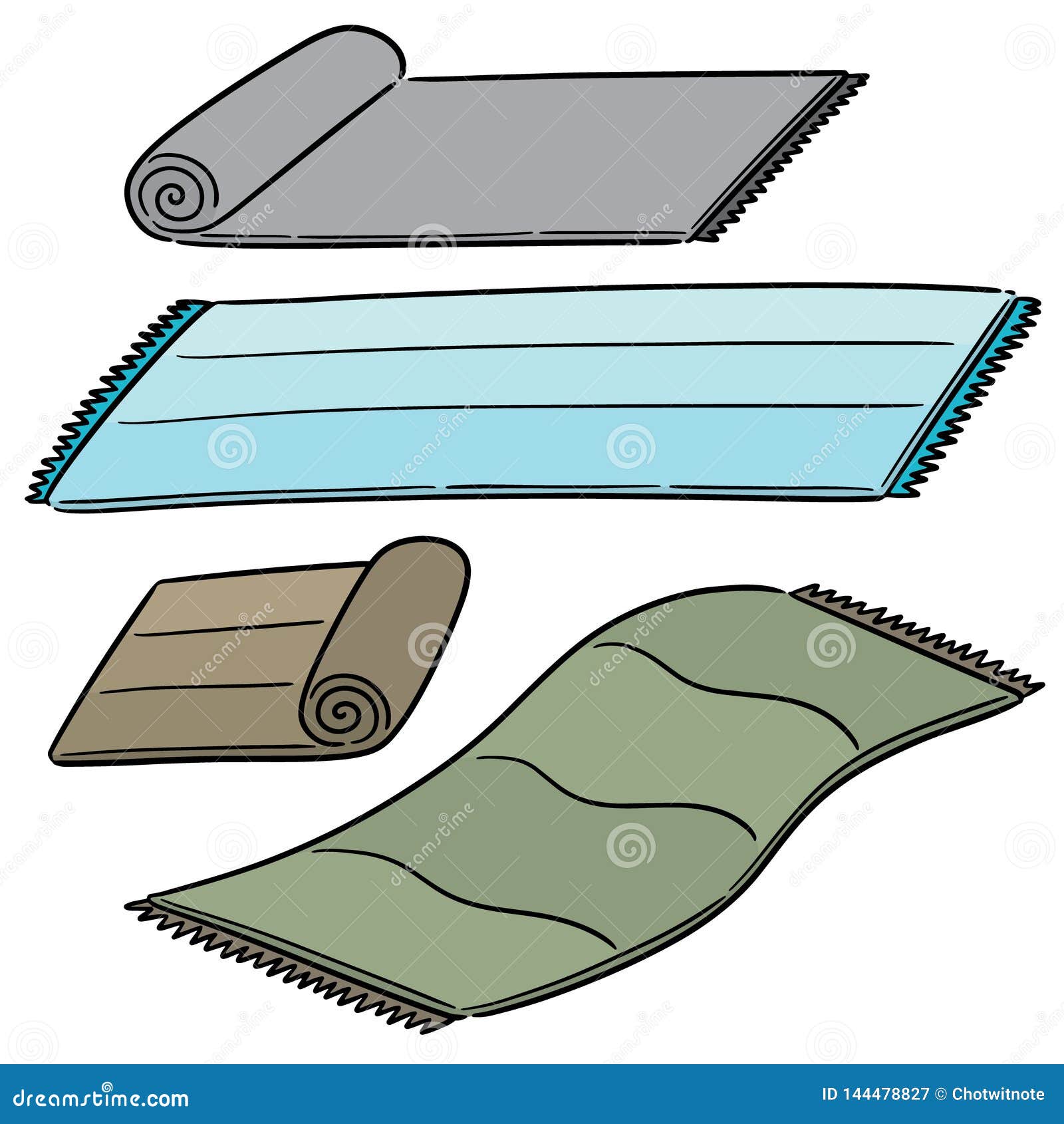 Vector set of mat stock vector. Illustration of hand - 144478827