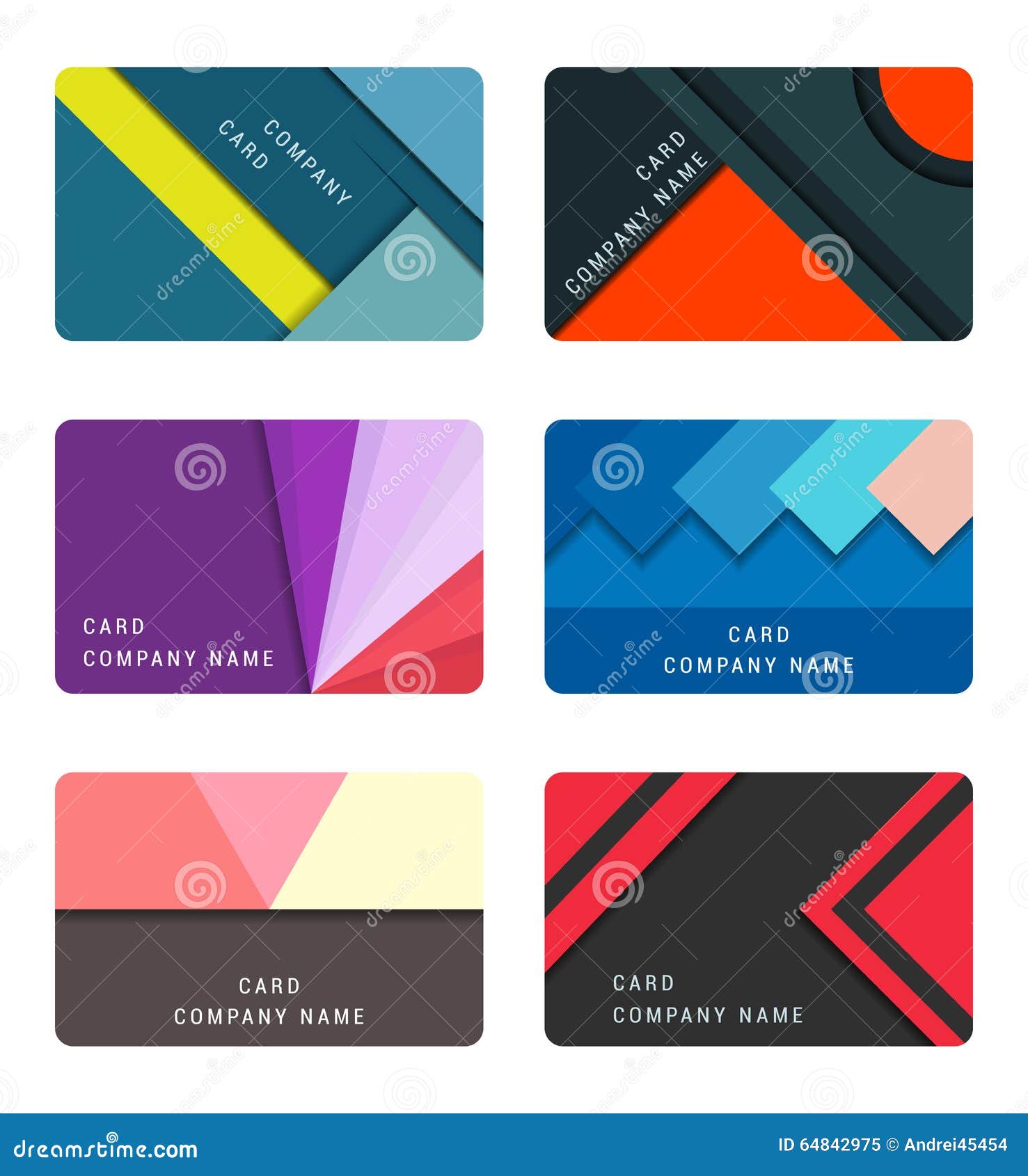 Vector Set Material Design Card and Banners Stock Illustration ...