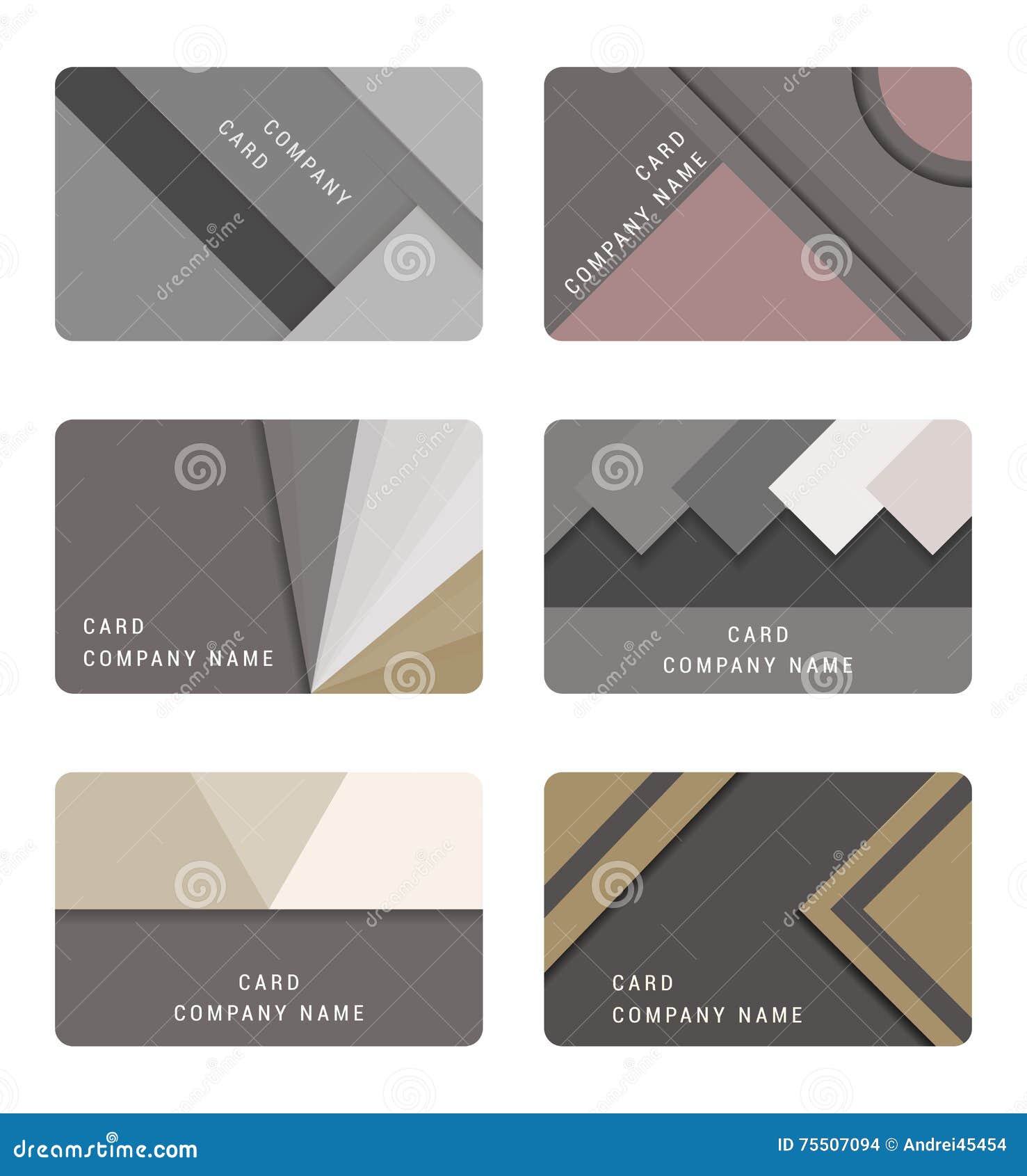 Vector Set Material Design Card and Banners Stock Illustration ...