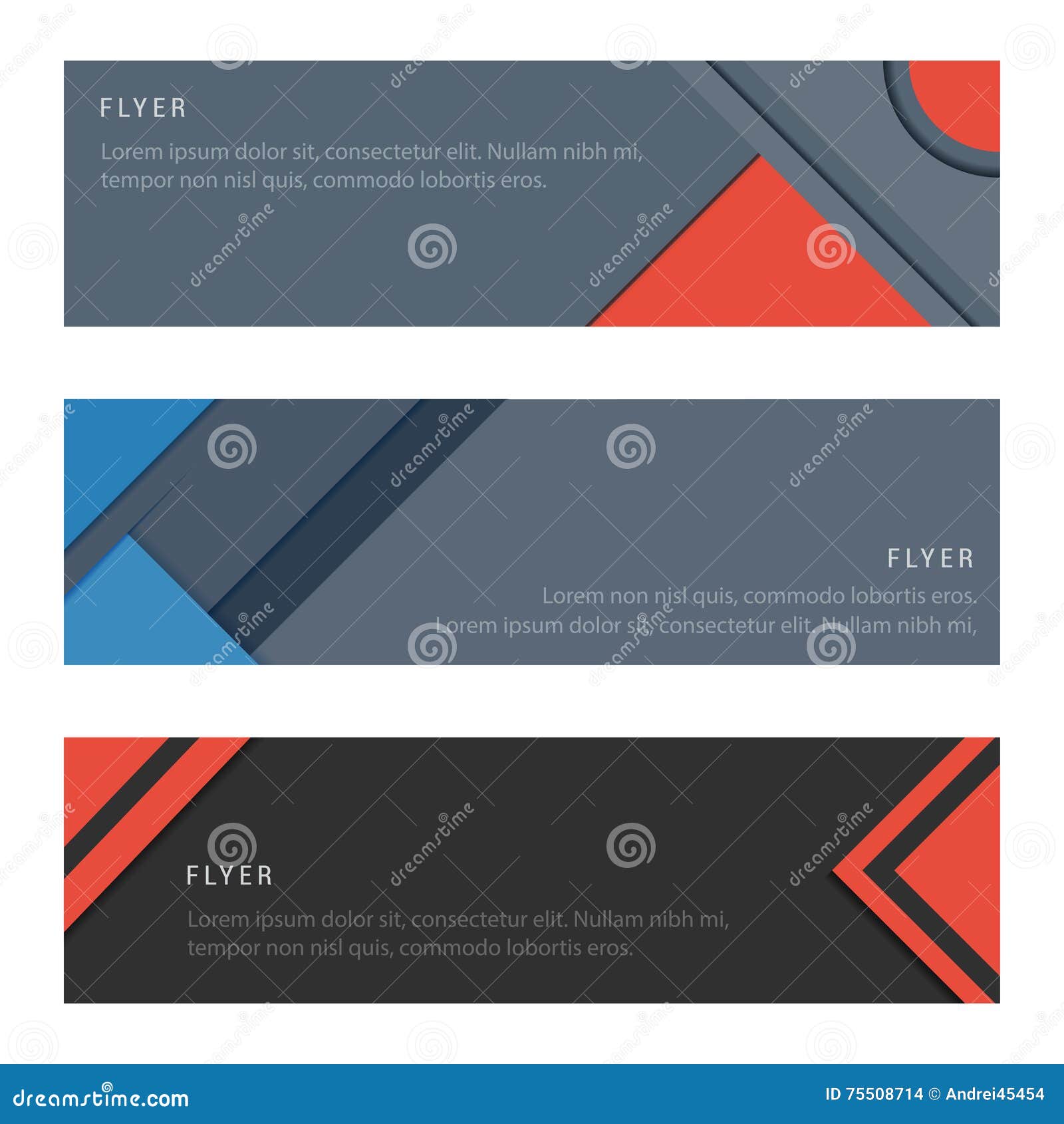 Vector Set Material Design Card and Banners Stock Illustration ...