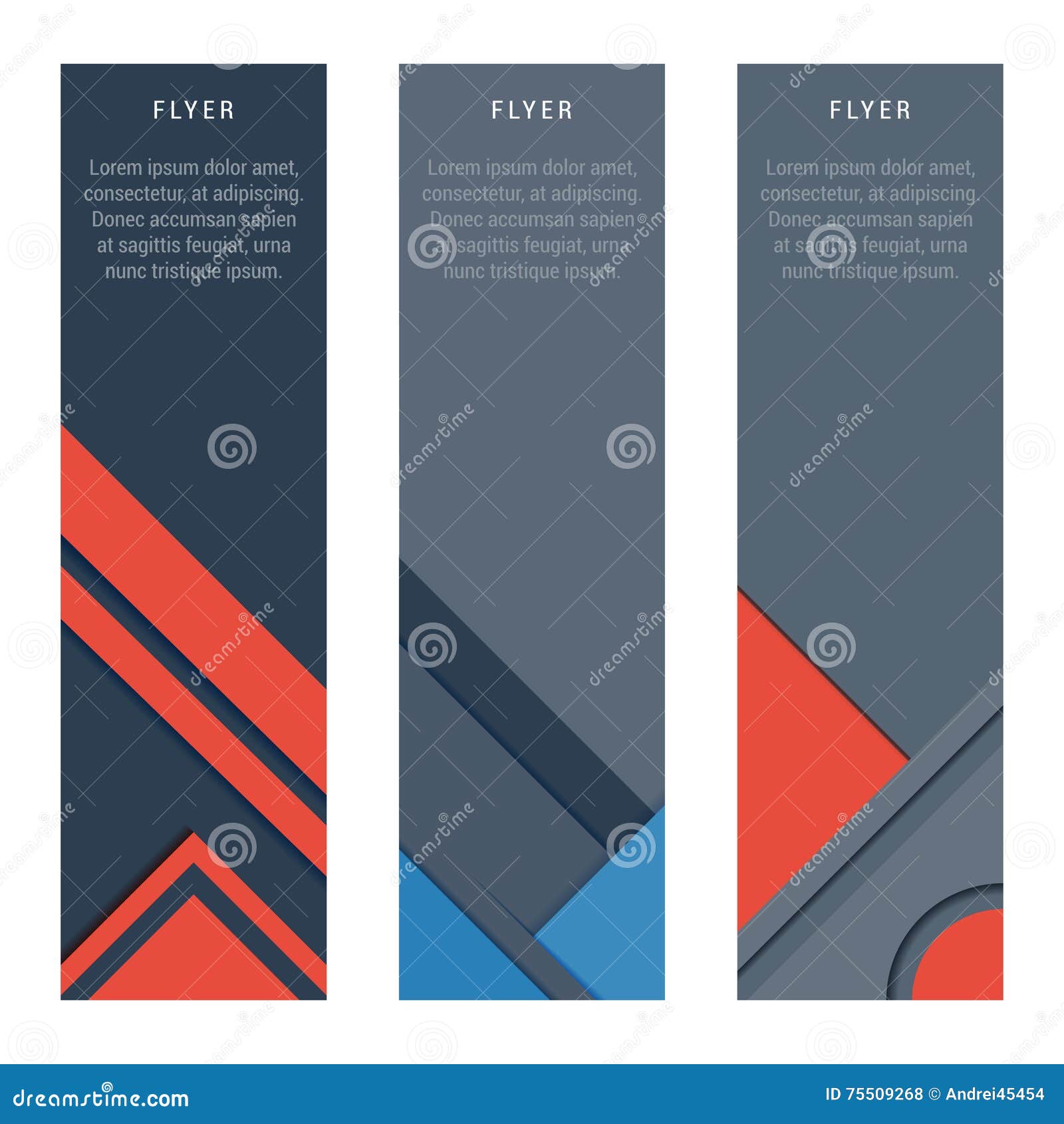 Vector Set Material Design Card and Banners Stock Illustration ...